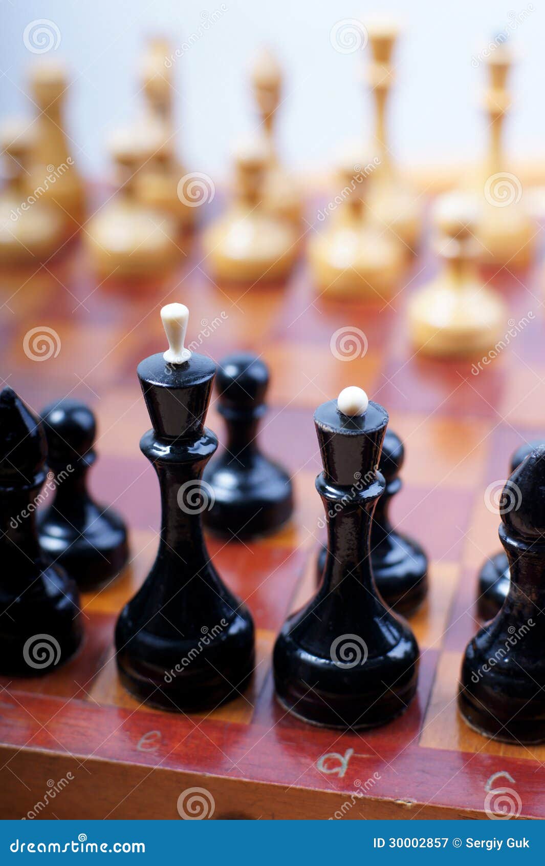 Oud schaak. stock afbeelding. Image of confrontatie, raad - 30002857