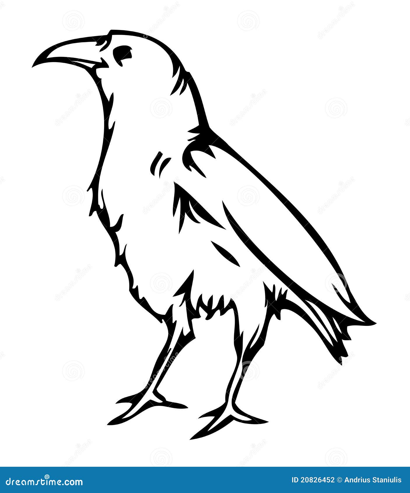 De Raaf Van De Kraai, Aardige Illustratie Vector Illustratie ...