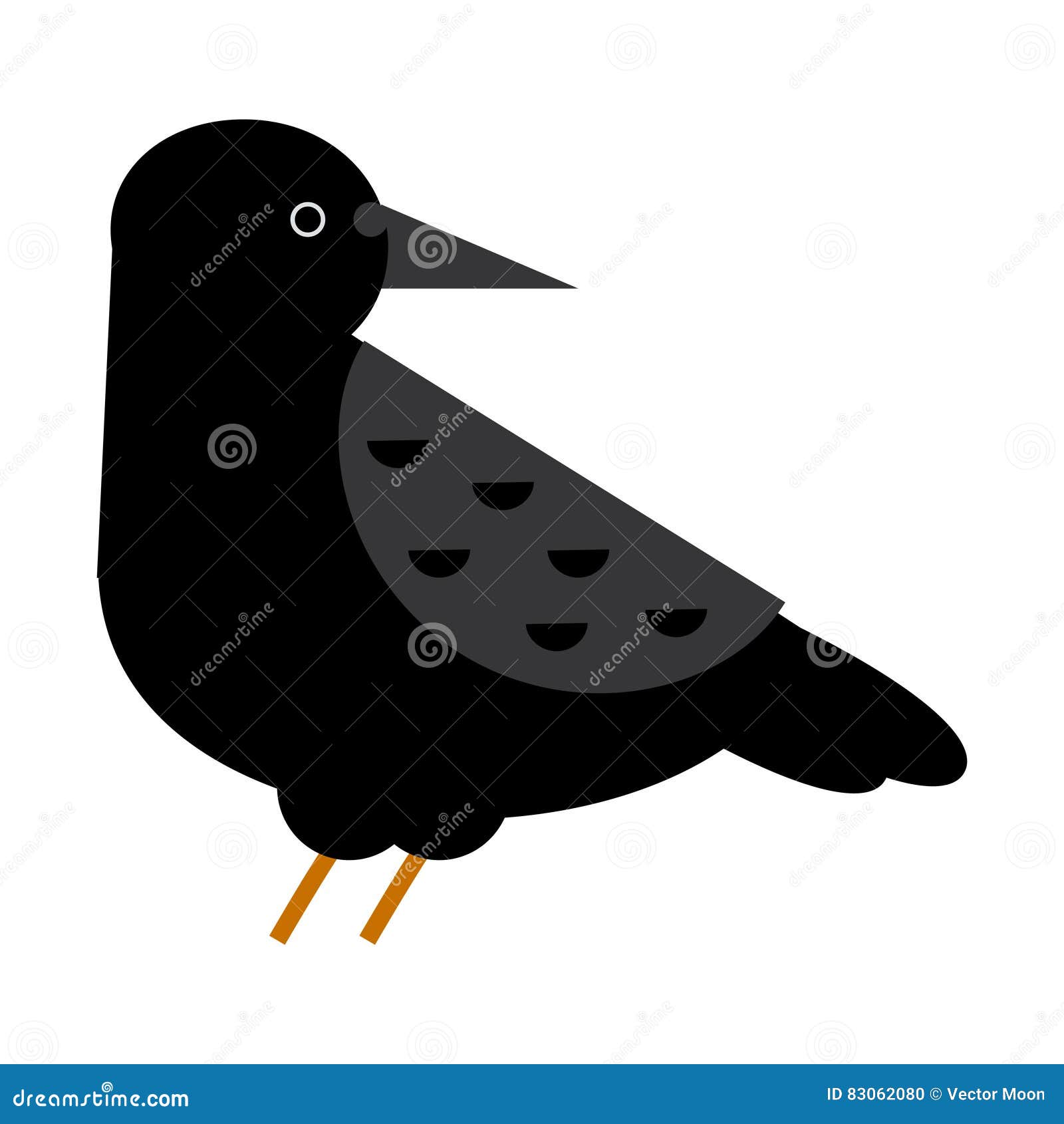 De Raaf Vectorillustratie Van De Aaskraai Vector Illustratie ...