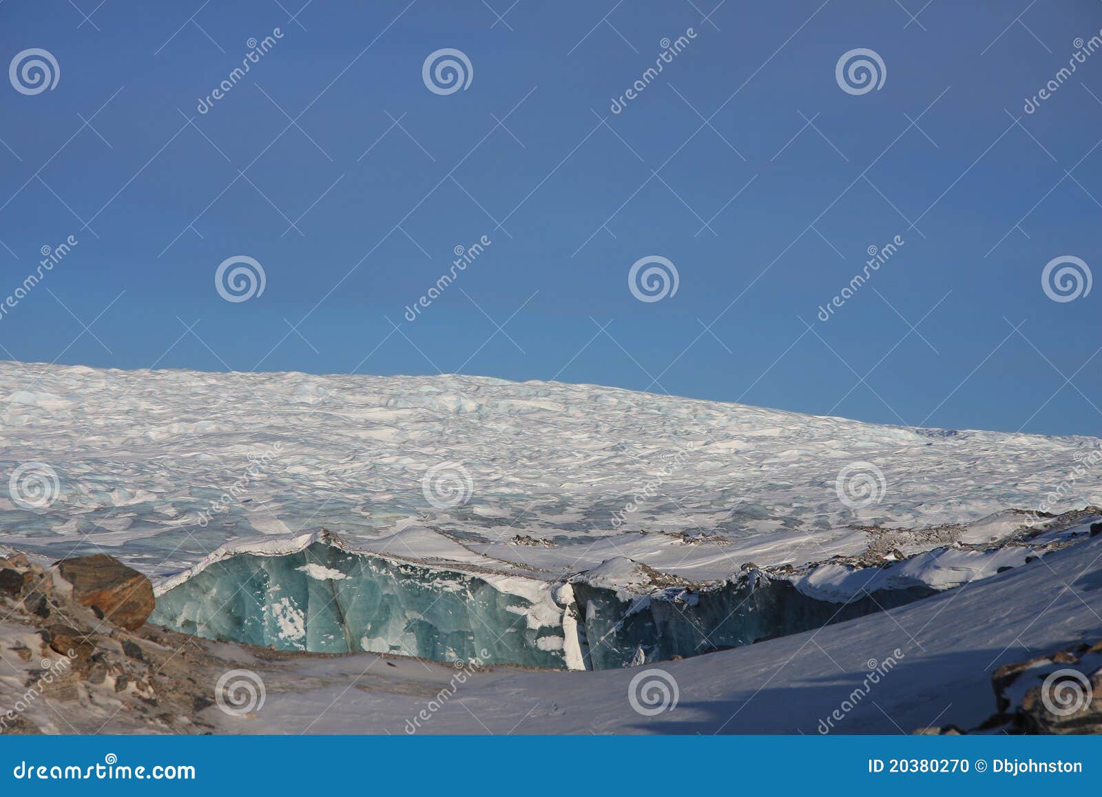 De Rand Van De Ijskap Van Groenland Stock Foto - Image of wolk ...