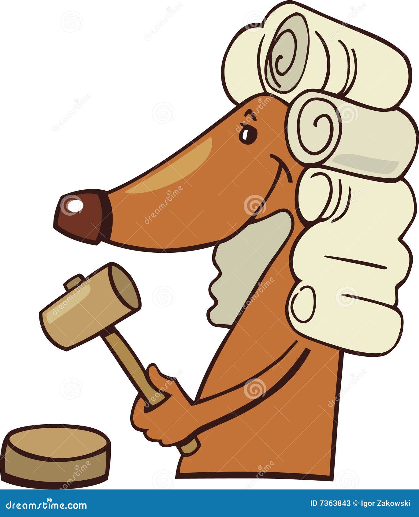 De rechter van de hond vector illustratie. Illustration of grappig ...