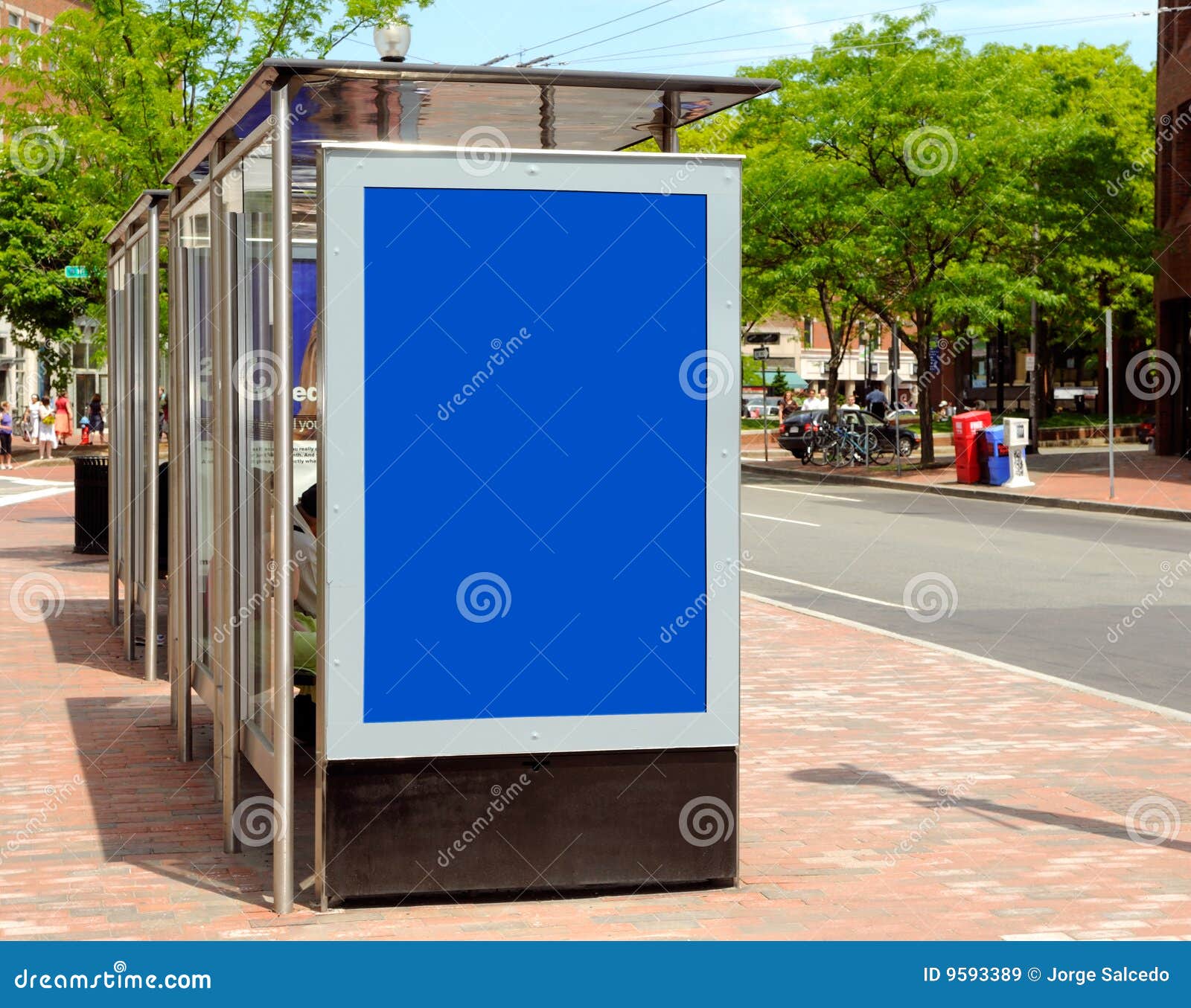 De Reclame van de Bushalte stock afbeelding. Image of stoep - 9593389