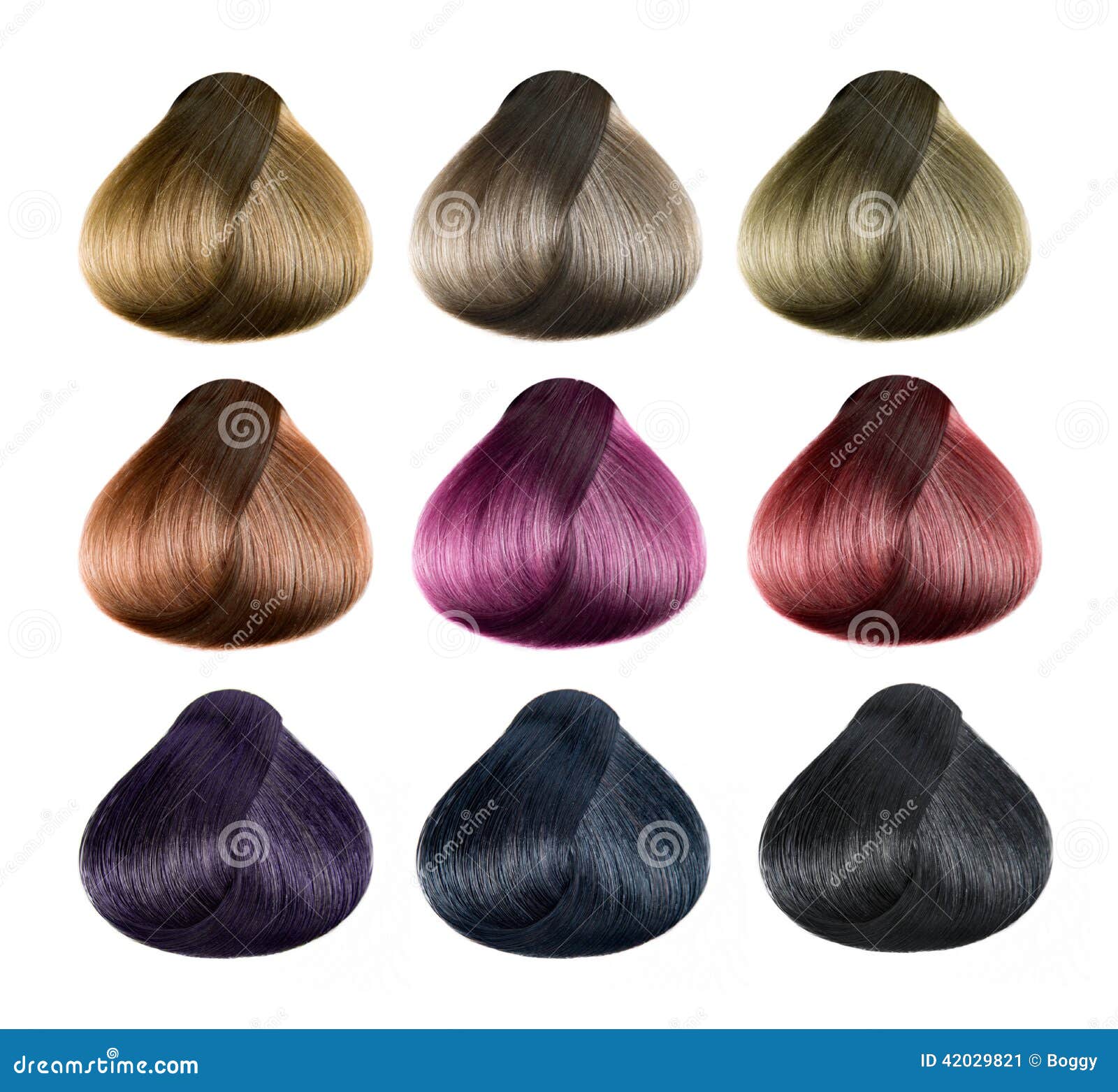 De reeks van de haarkleur stock afbeelding. Image of blond - 42029821