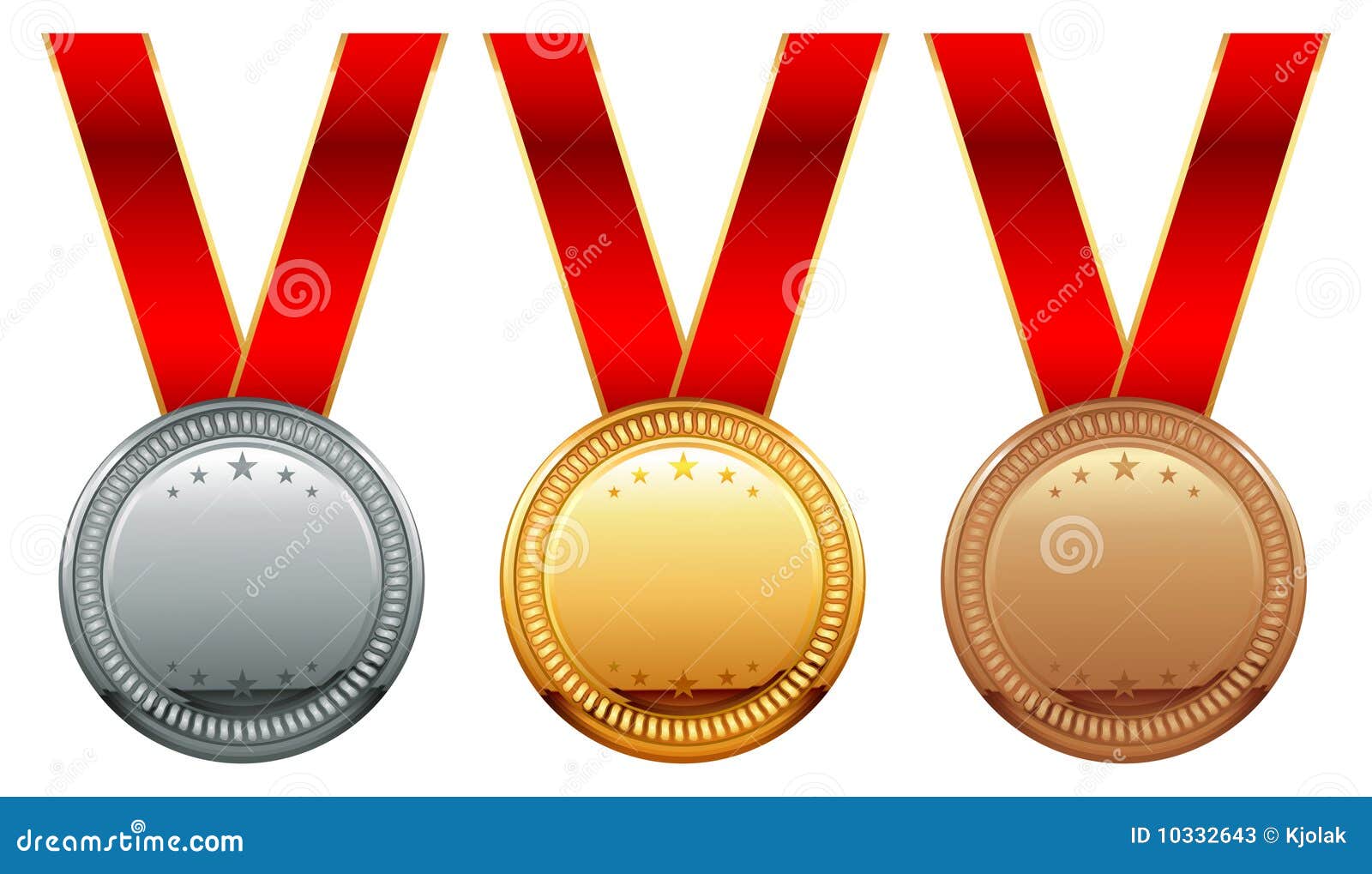 De reeks van de medaille vector illustratie. Illustration of ontwerp ...