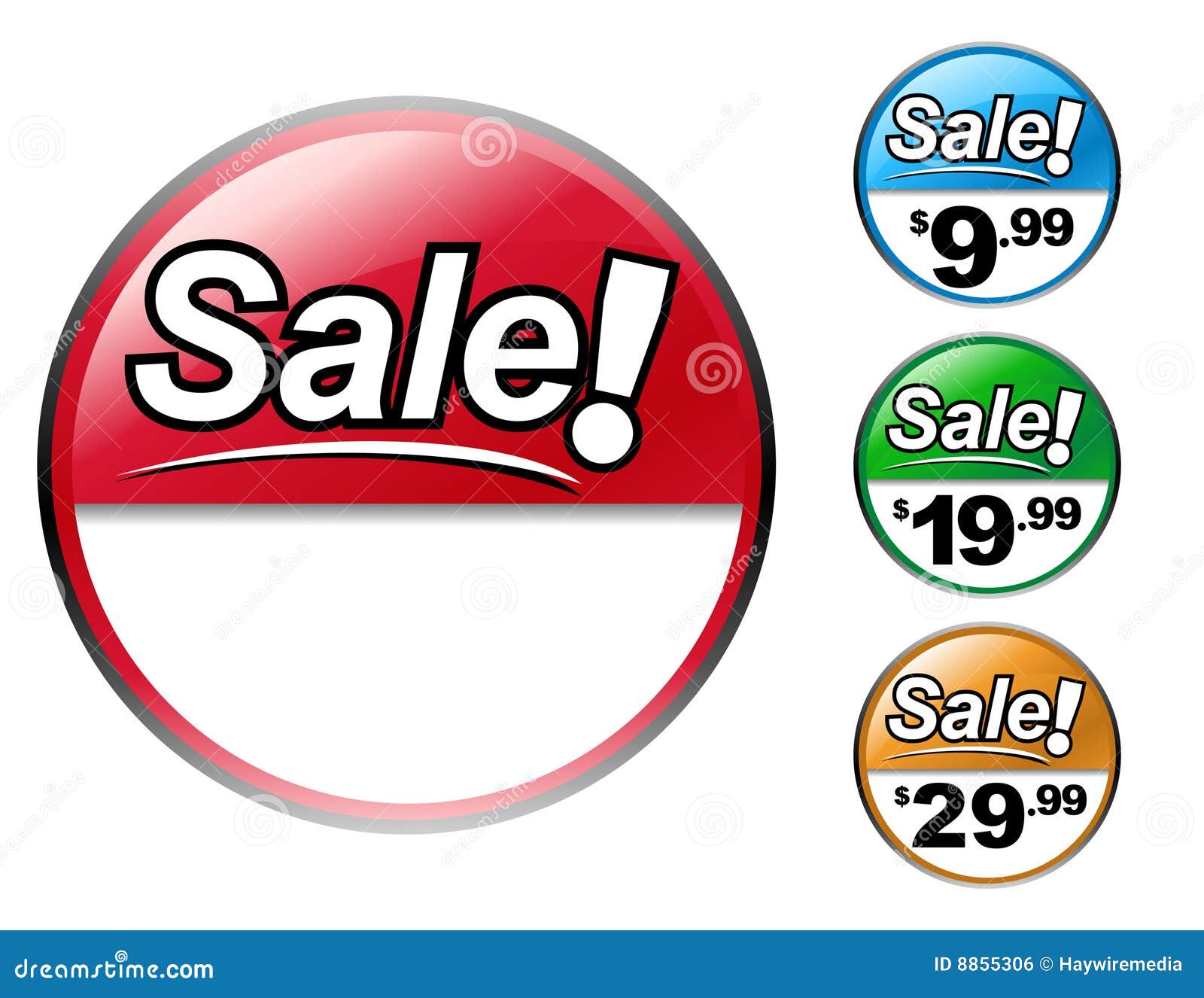 De Reeks Van De Prijs Van Het Pictogram Van De Verkoop Vector ...