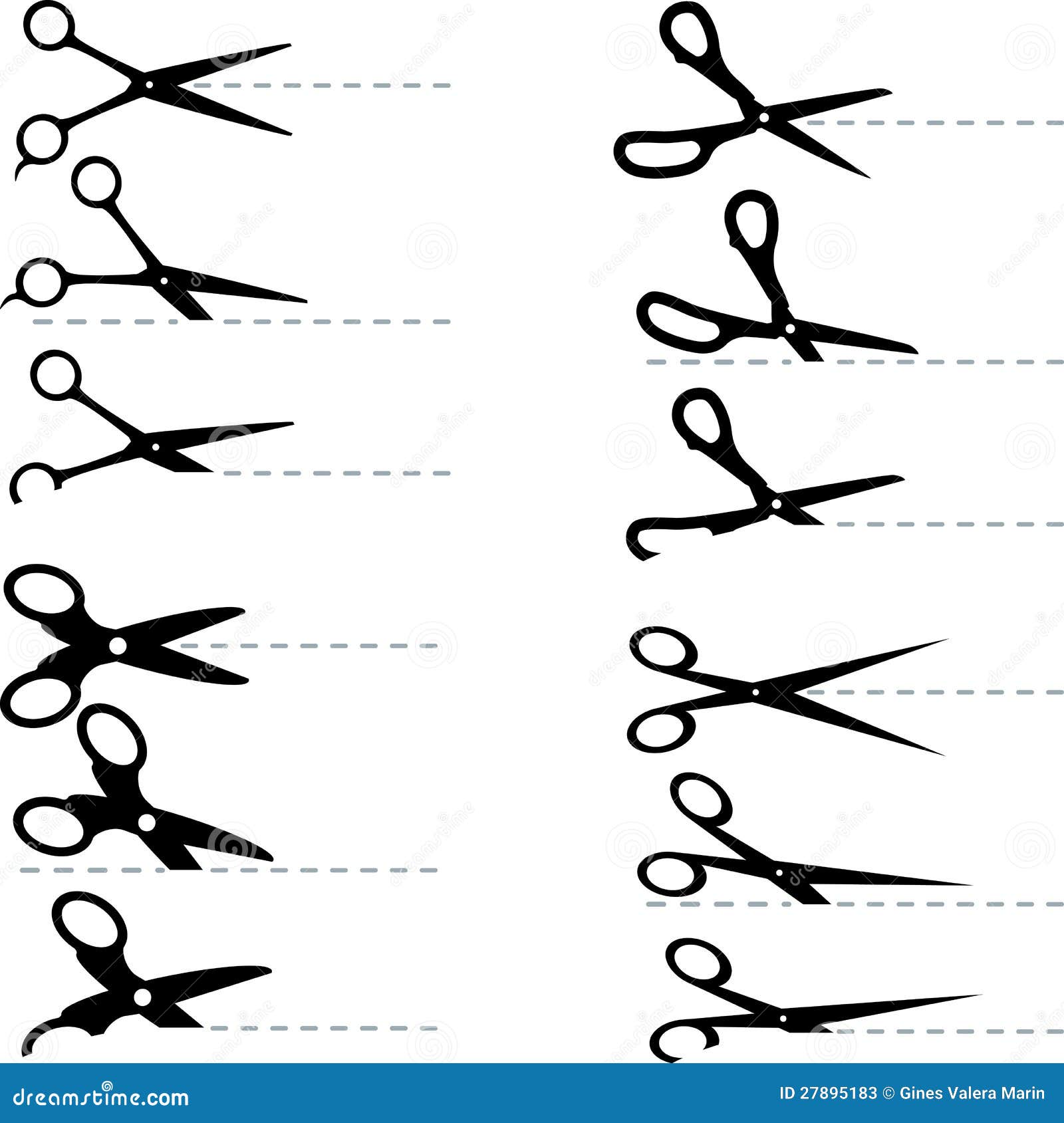 De reeks van de schaar vector illustratie. Illustration of pictogram ...