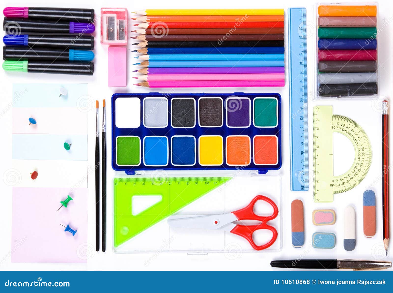 De reeks van de school stock foto. Image of doos, apparatuur - 10610868