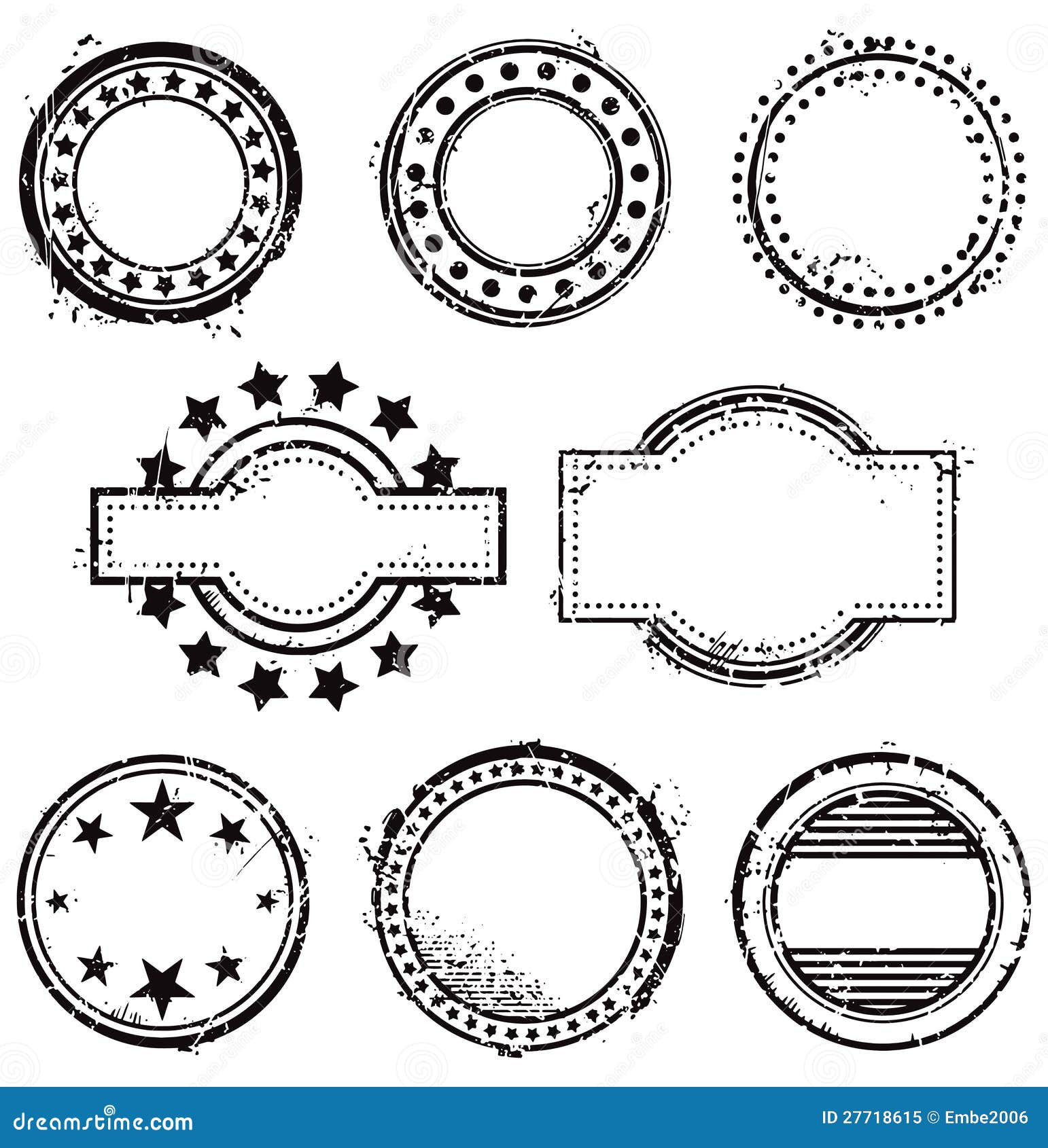 De Reeks van de zegel vector illustratie. Illustration of reeks - 27718615