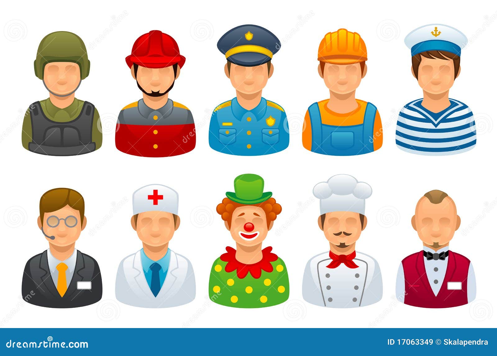 De reeks van het beroep vector illustratie. Illustration of geïsoleerd ...