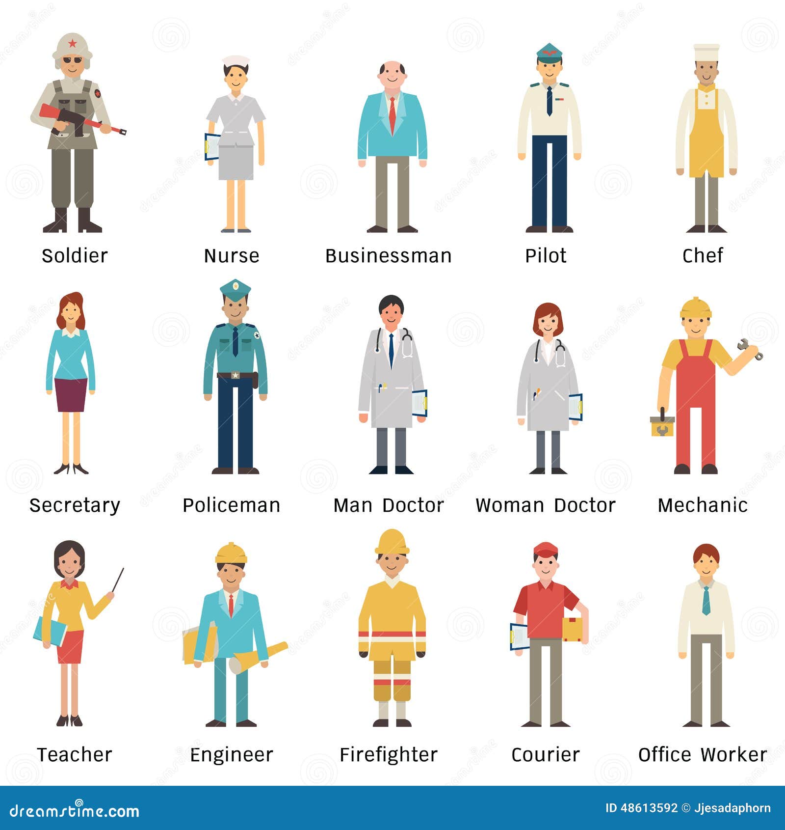 De reeks van het beroep vector illustratie. Illustration of volwassen ... De reeks van het beroep vector illustratie. Illustration of volwassen ...