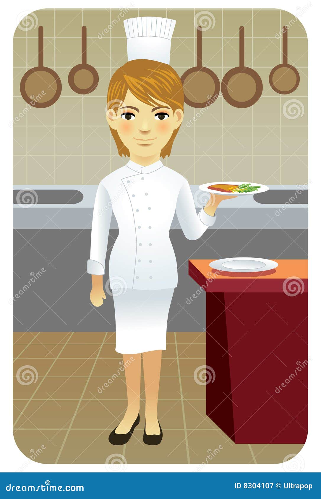 De Reeks Van Het Beroep: De Kok Van De Chef-kok Vector Illustratie ...