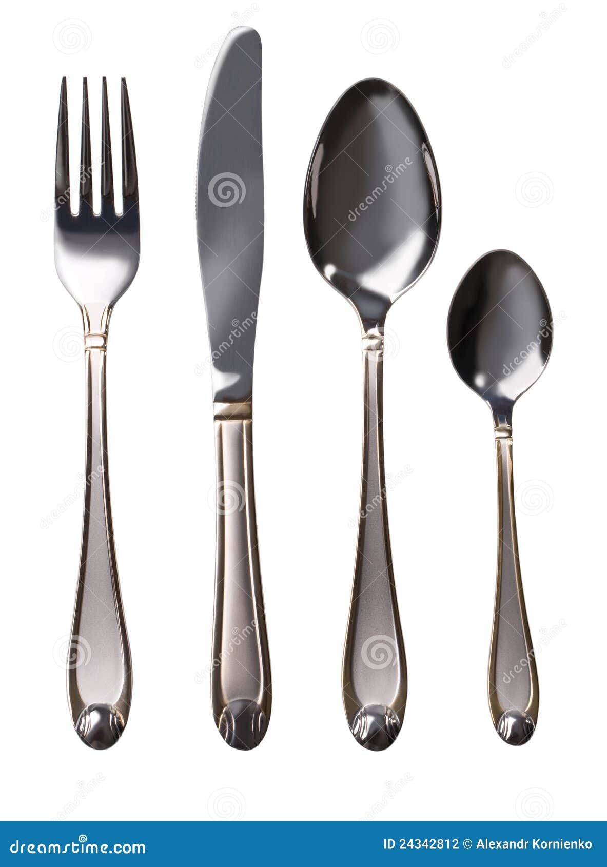 De reeks van het bestek stock foto. Image of bezinning - 24342812