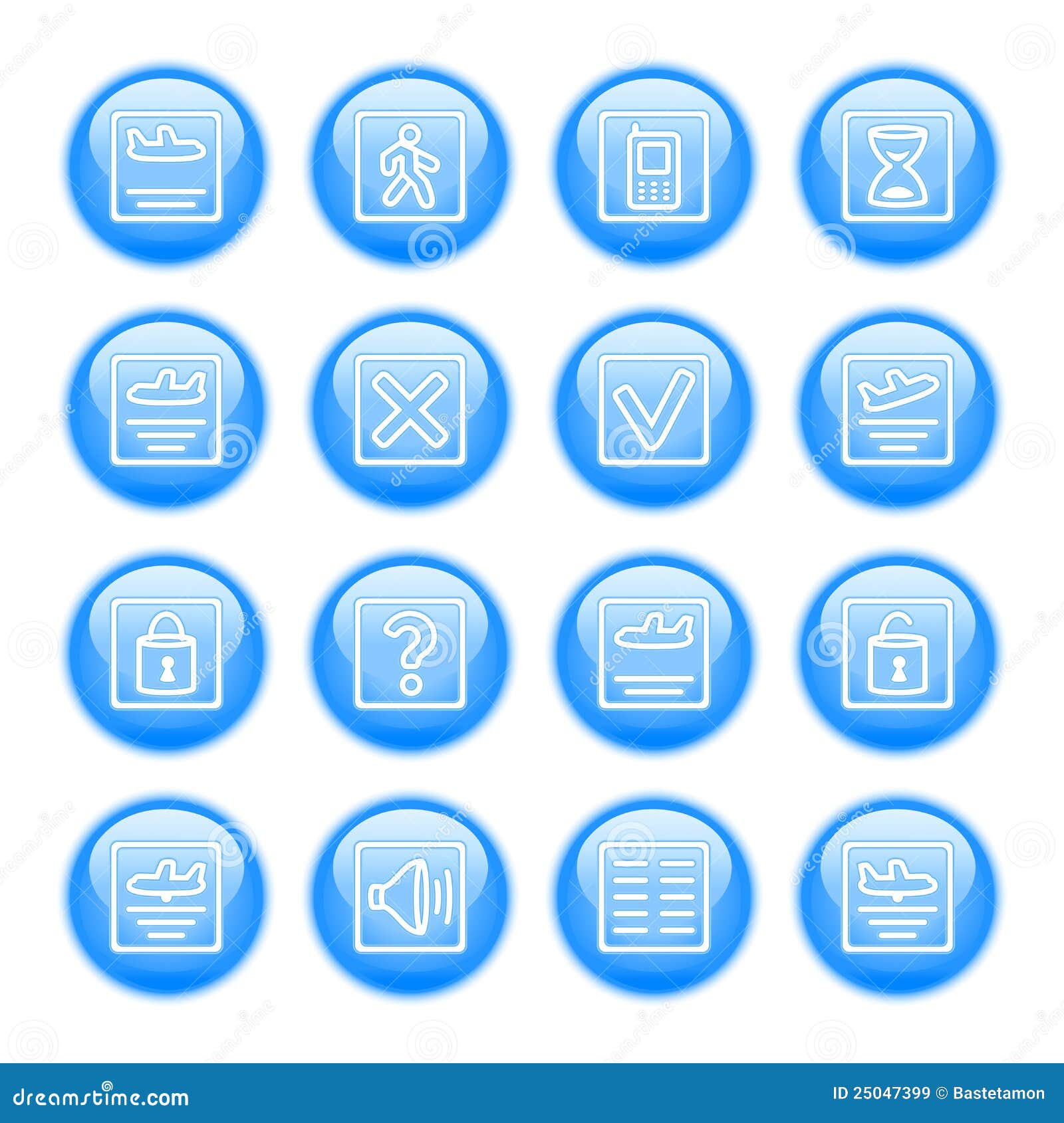 De Reeks Van Het De Statuspictogram Van De Vlucht Vector Illustratie ...