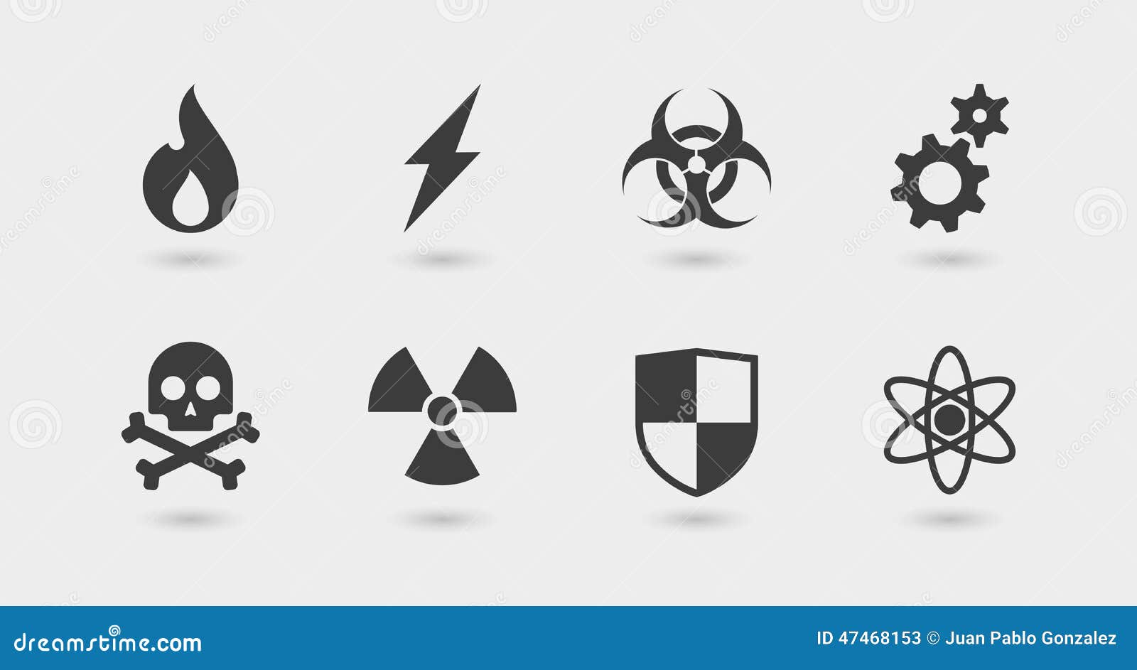 De Reeks Van Het Gevaarspictogram Stock Illustratie - Illustration of ...