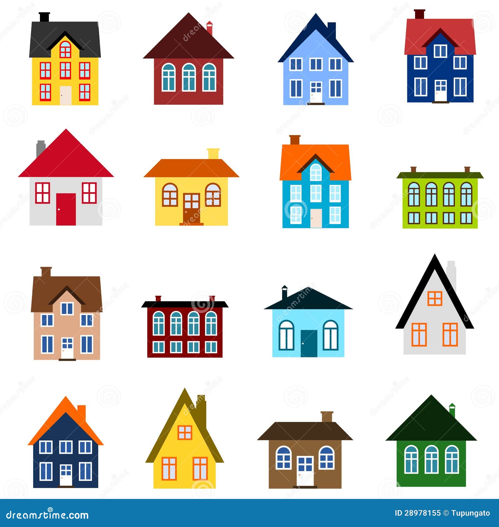 De reeks van het huis vector illustratie. Illustration of grafiek ...