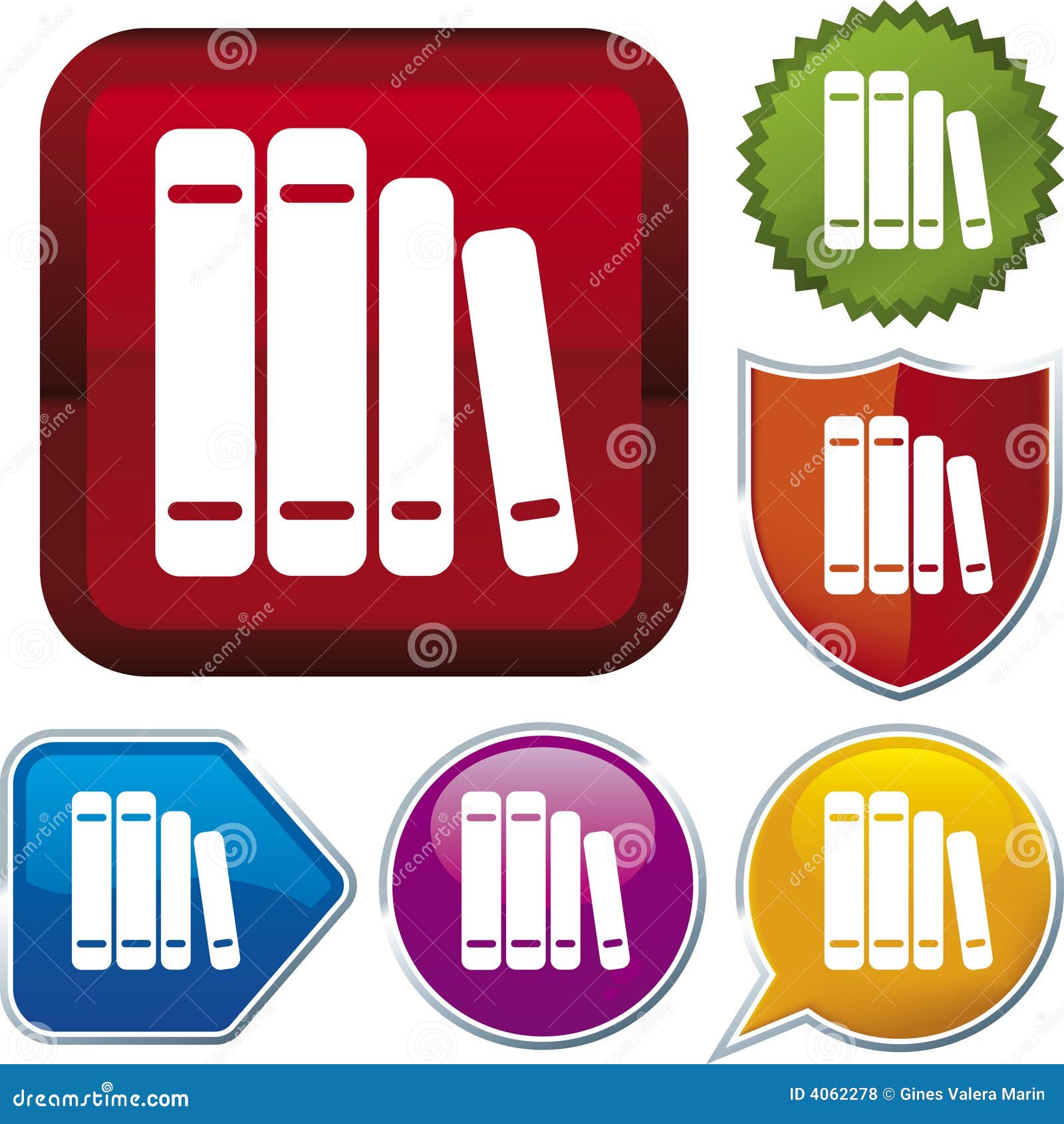 De Reeks Van Het Pictogram: Boek (vector) Vector Illustratie ...