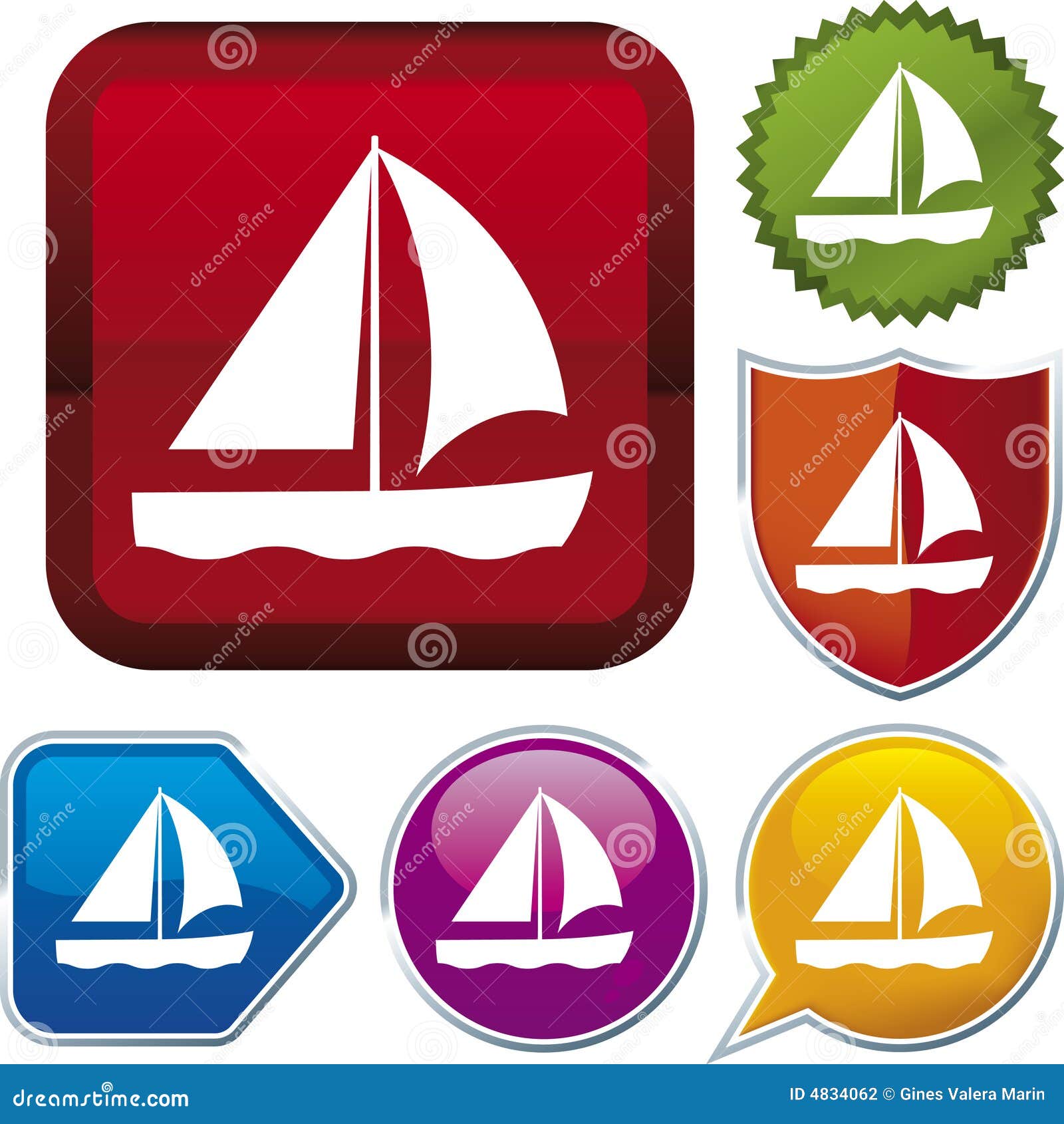 De Reeks Van Het Pictogram: Boot Vector Illustratie - Illustration of ...