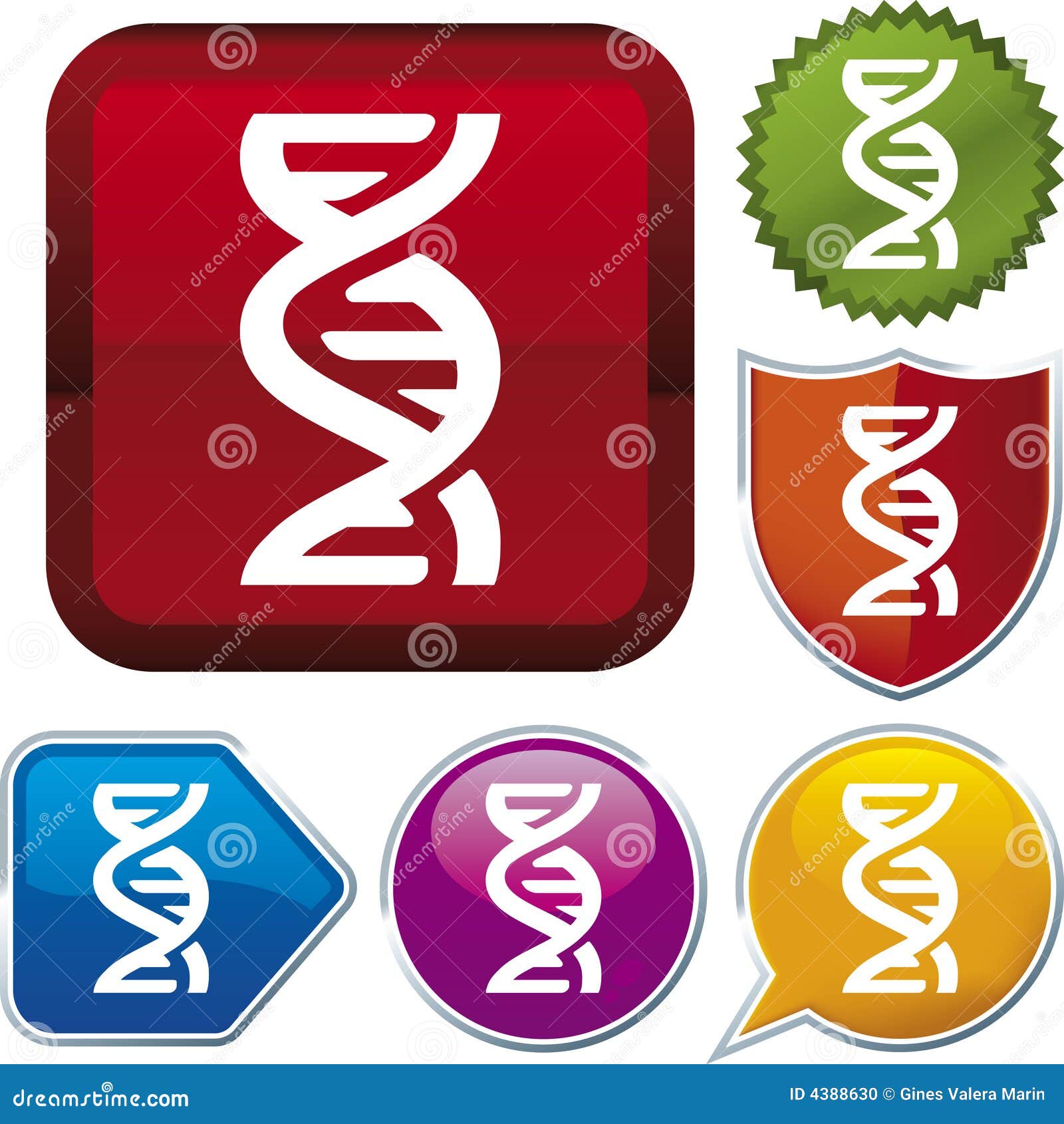 De Reeks Van Het Pictogram: DNA Vector Illustratie - Illustration of ...