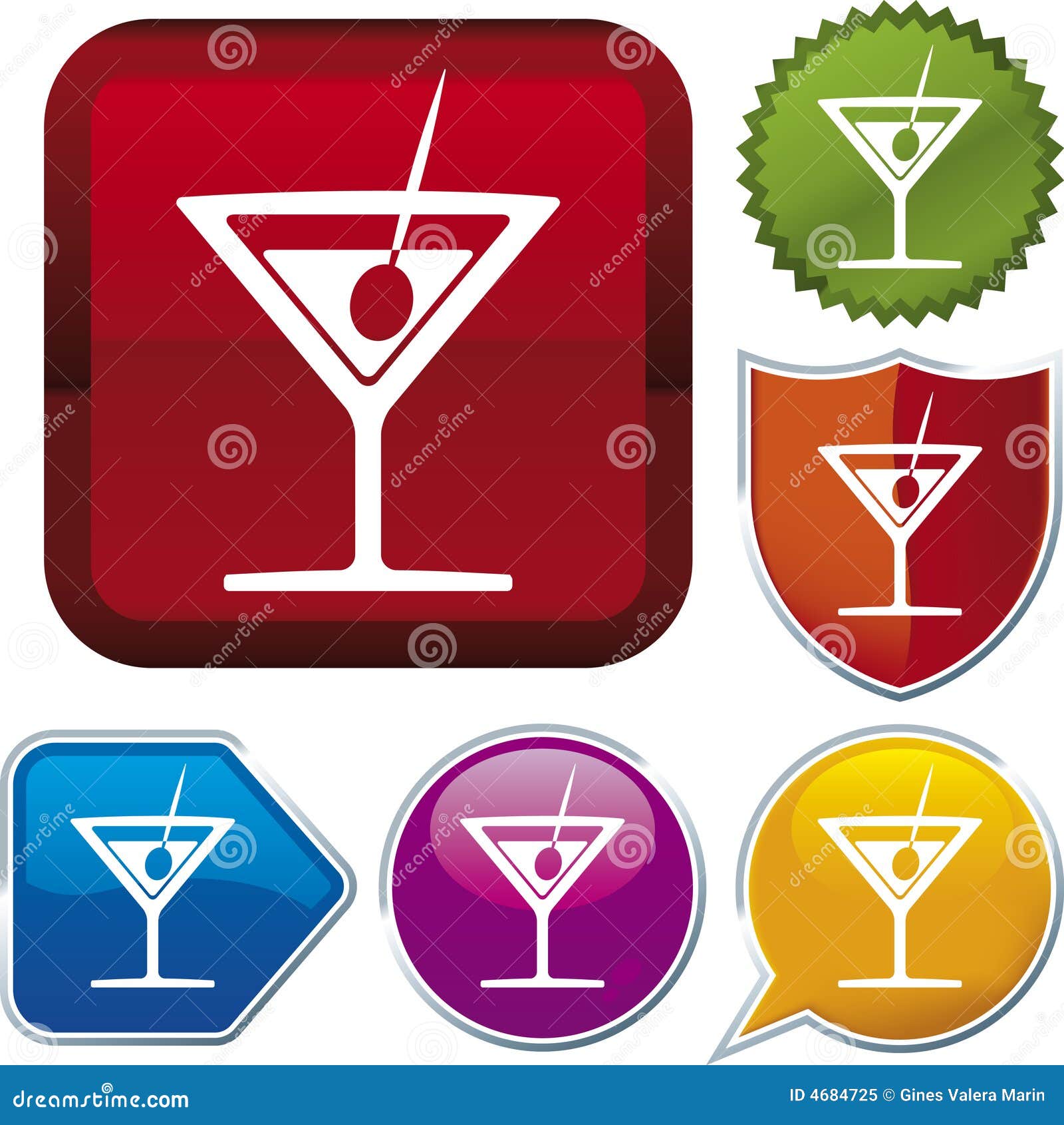 De Reeks Van Het Pictogram: Drank Vector Illustratie - Illustration of ...