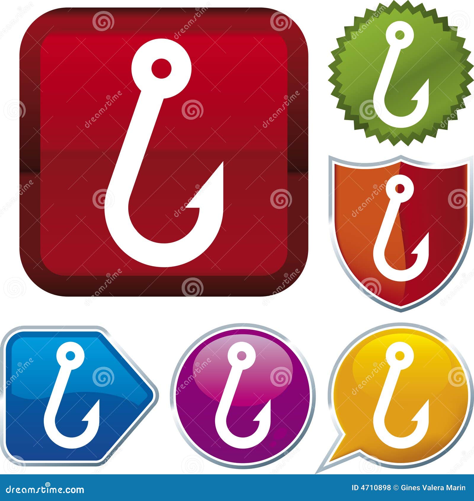 De Reeks Van Het Pictogram: Haak Vector Illustratie - Illustration of ...