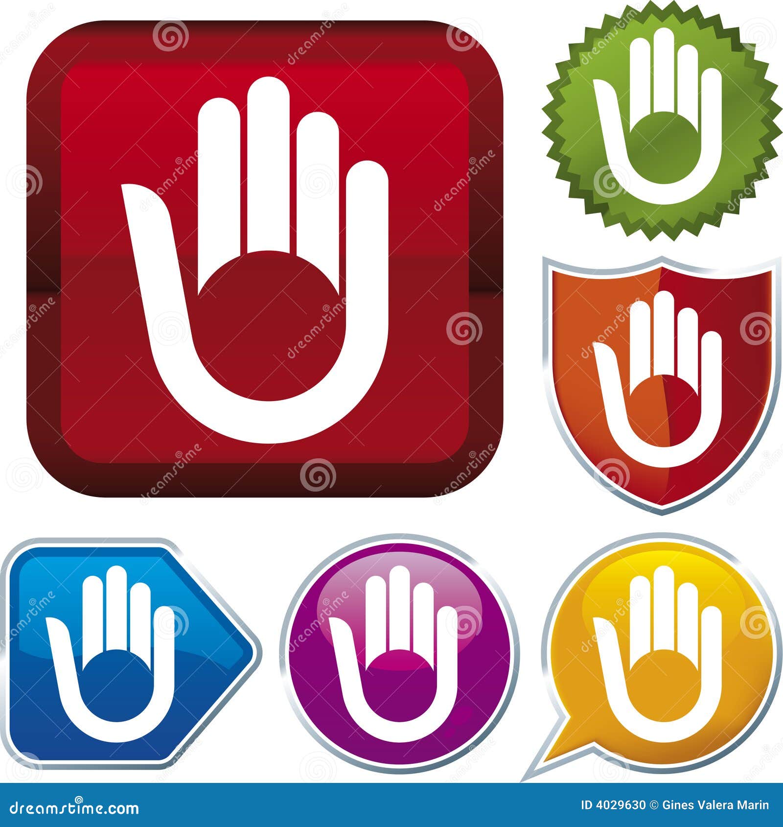 De Reeks Van Het Pictogram: Hand (vector) Vector Illustratie ...