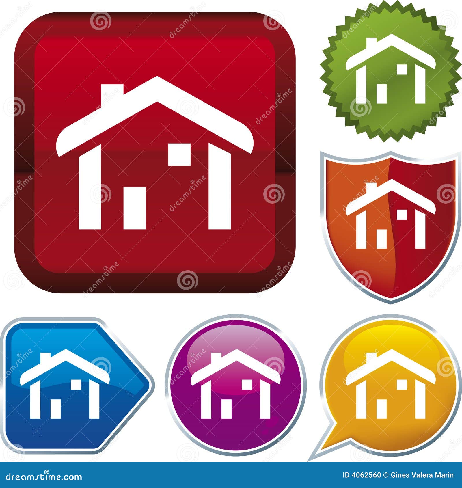 De Reeks Van Het Pictogram: Huis (vector) Vector Illustratie ...