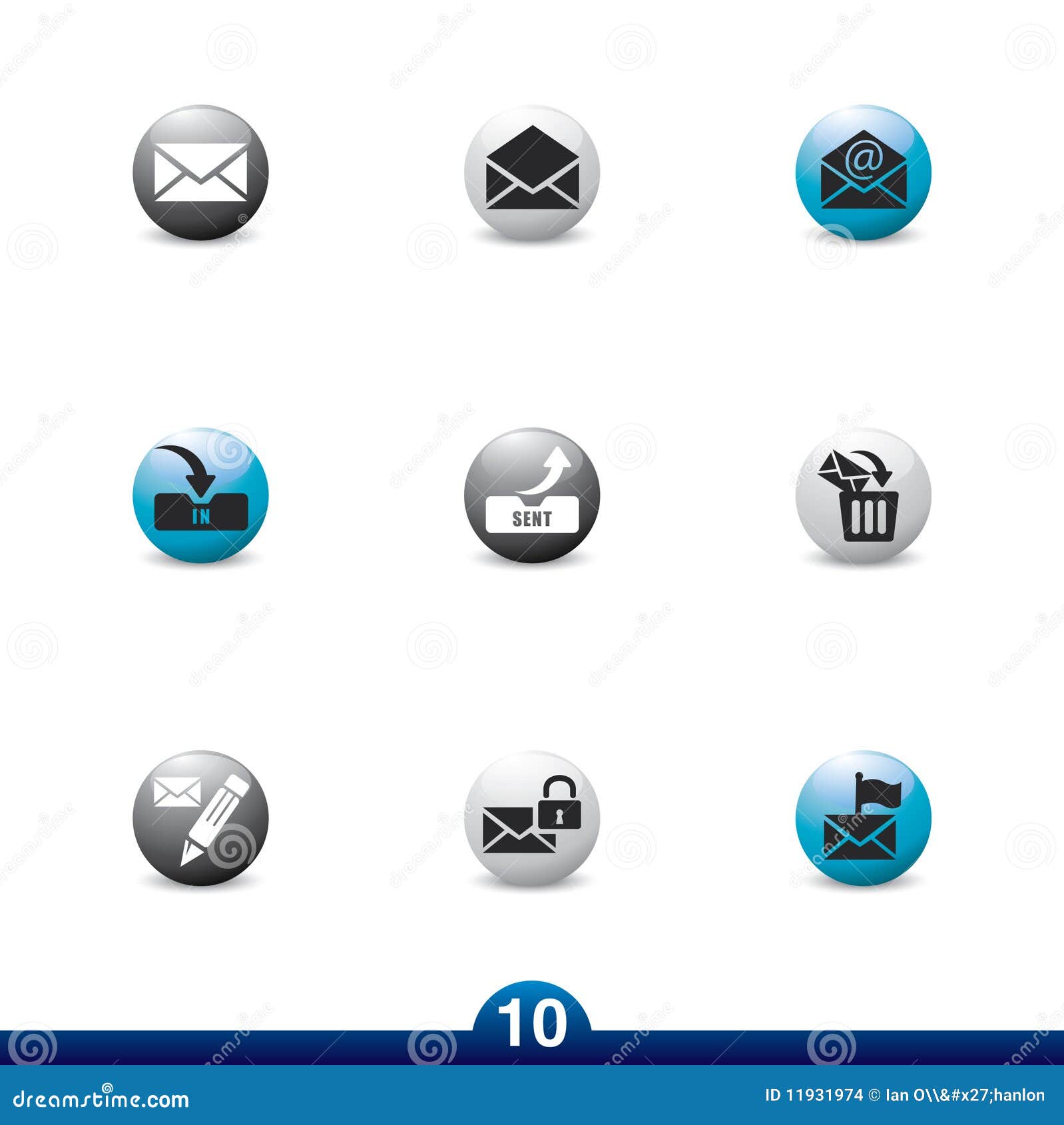 De Reeks Van Het Pictogram - Post Vector Illustratie - Illustration of ...