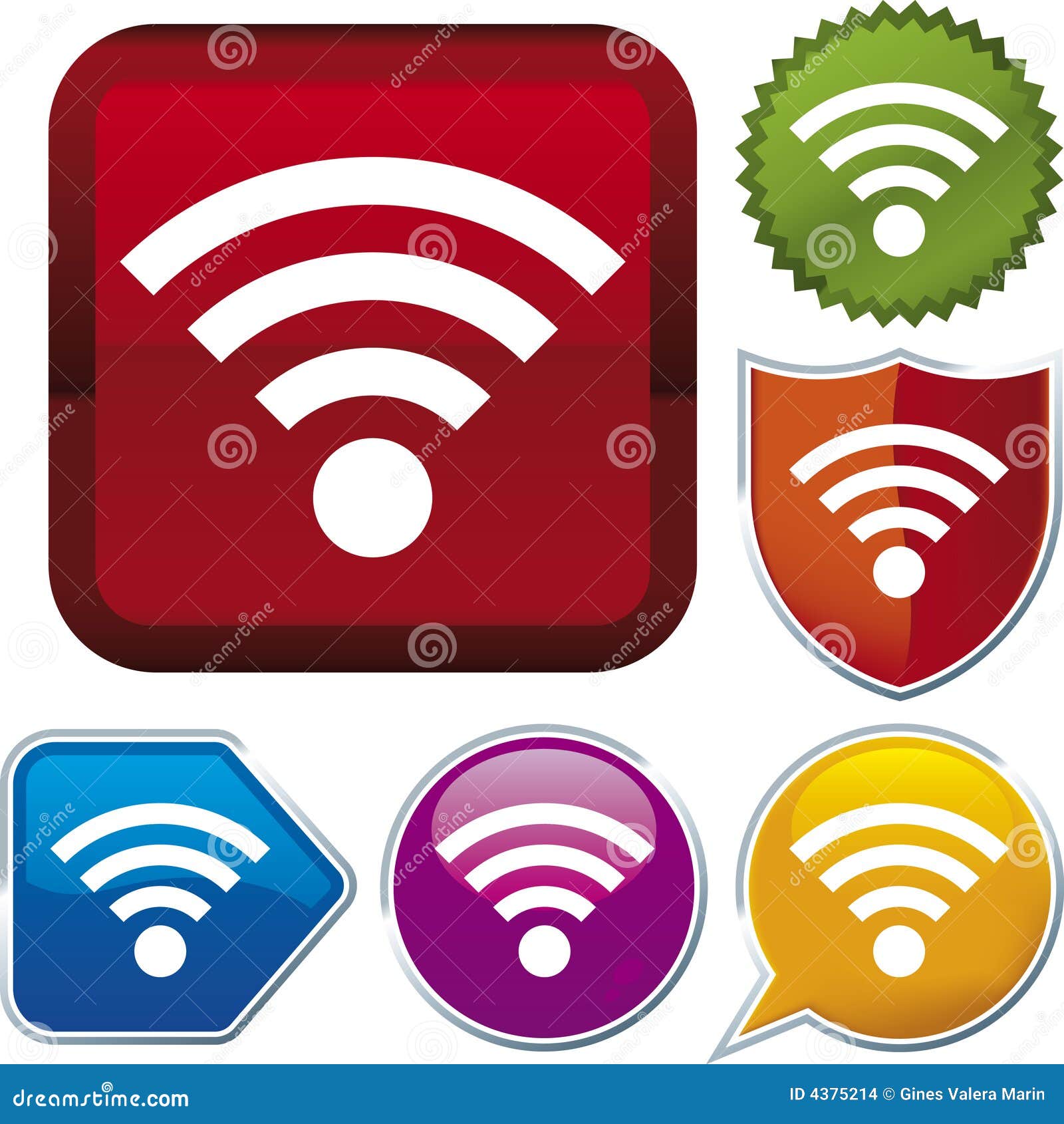 De Reeks Van Het Pictogram: Signaal Vector Illustratie - Illustration ...