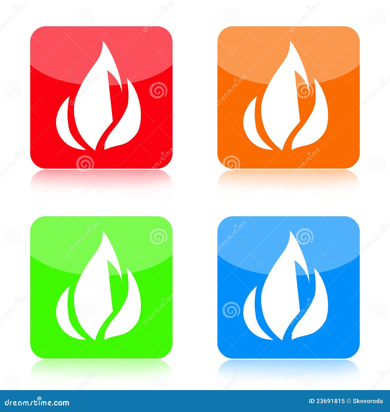 De Reeks Van Het Pictogram Van De Brand Stock Illustratie ...