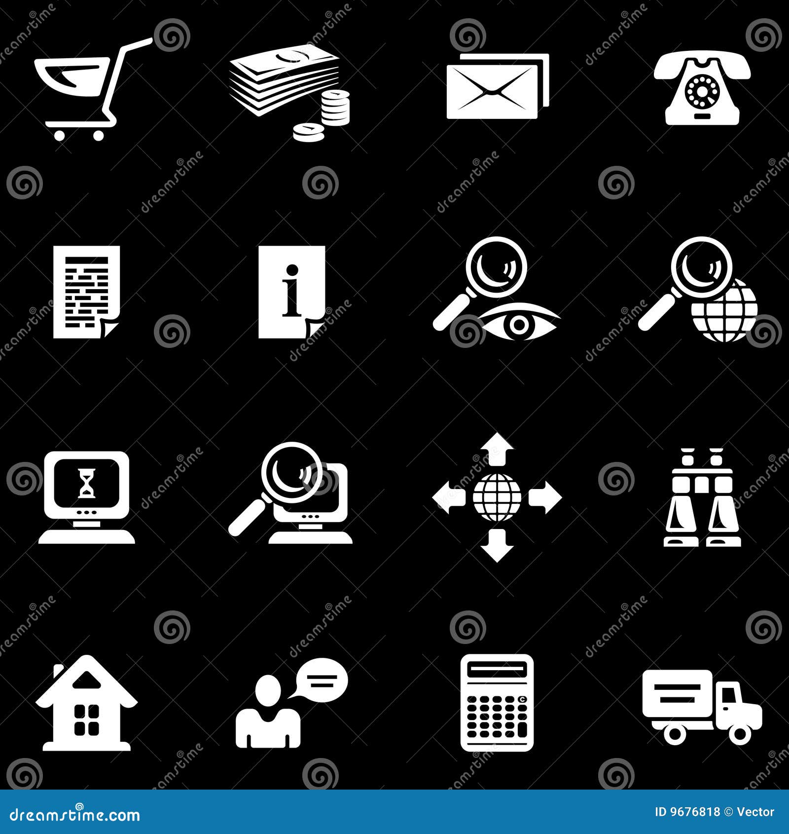 De Reeks Van Het Pictogram Van De Elektronische Handel (Vector) Vector ...