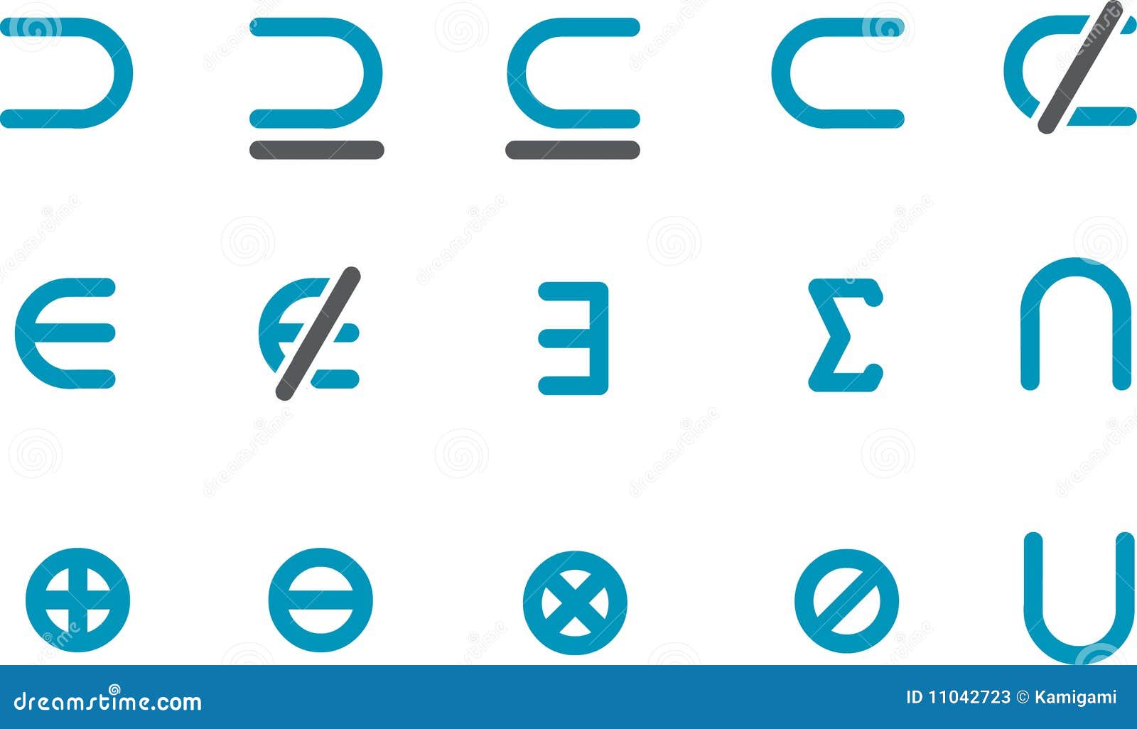 De Reeks Van Het Pictogram Van Math Vector Illustratie - Illustration ...