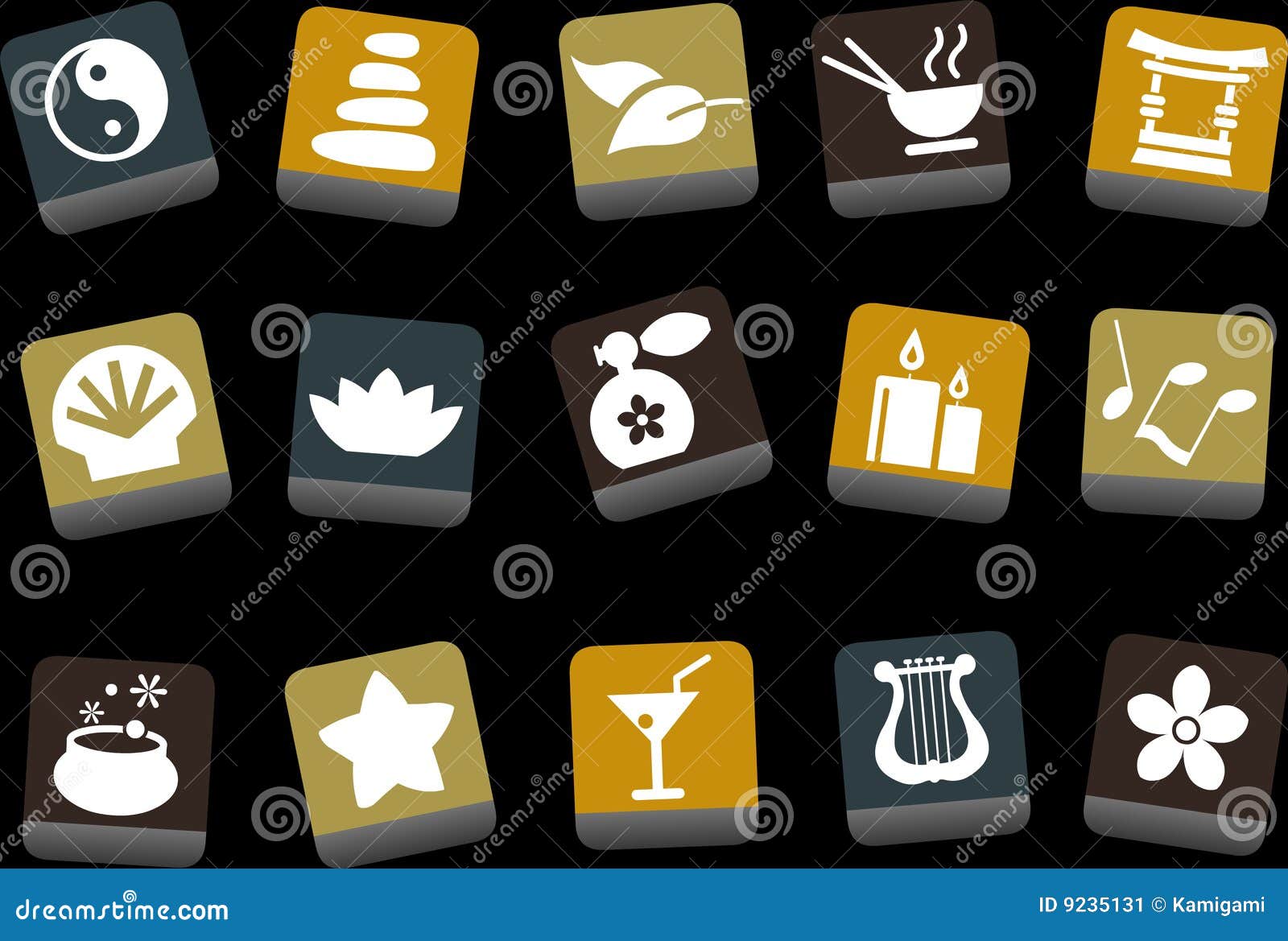 De Reeks Van Het Pictogram Van Zen Vector Illustratie - Illustration of ...
