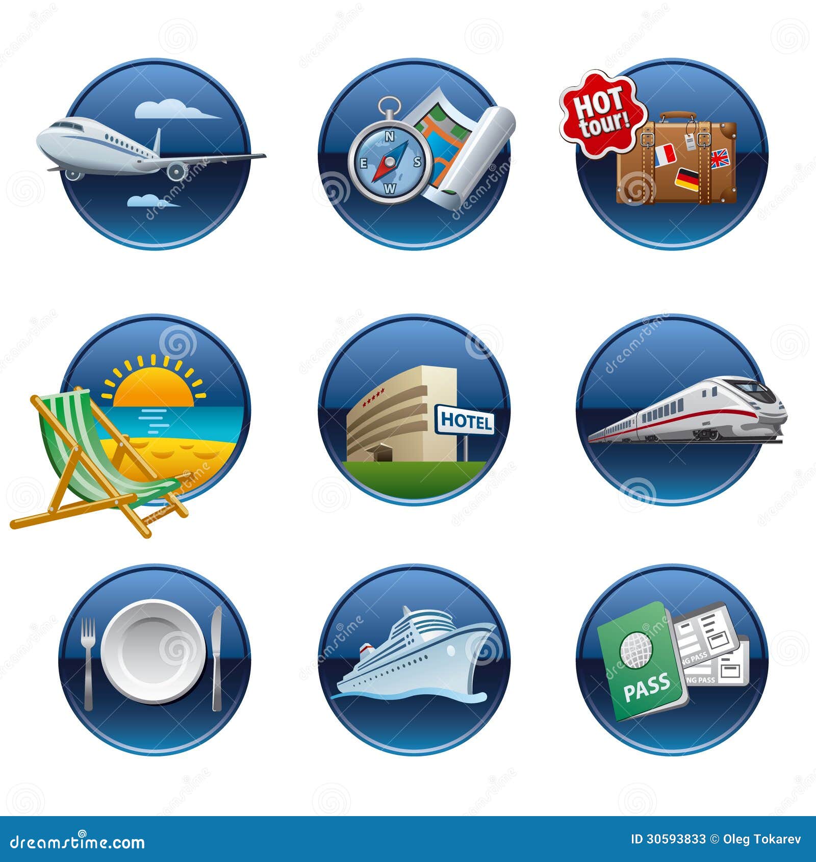 De Reeks Van Het Reispictogram Stock Illustratie - Illustration of ...