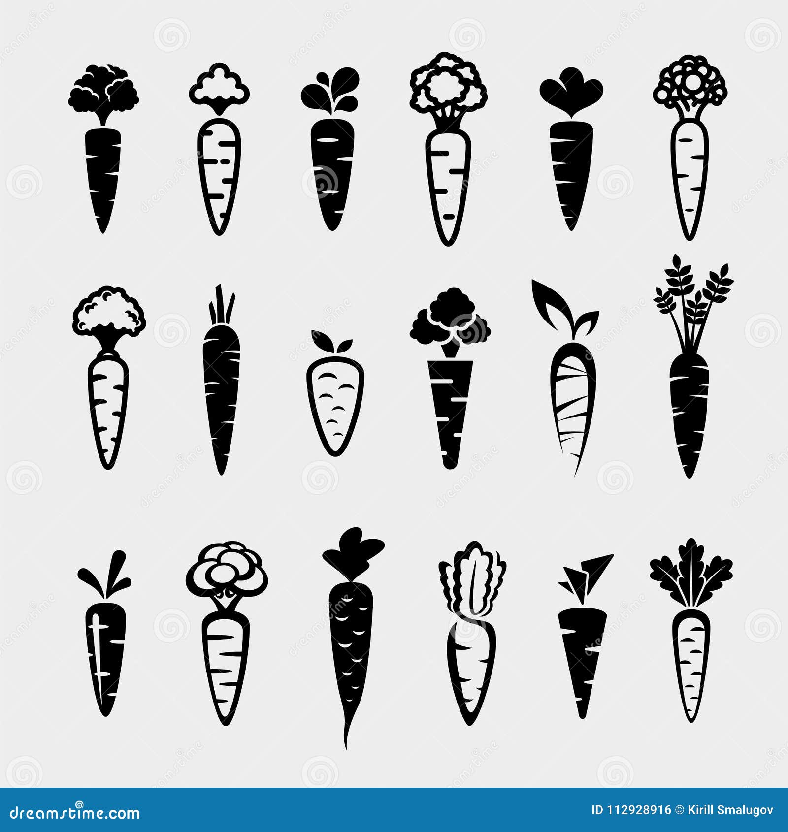 De Reeks Van De Wortel Vector Vector Illustratie - Illustration of ...