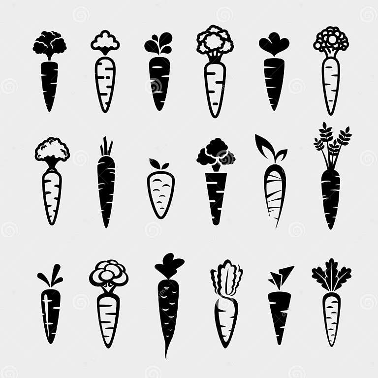 De Reeks Van De Wortel Vector Vector Illustratie - Illustration of ...