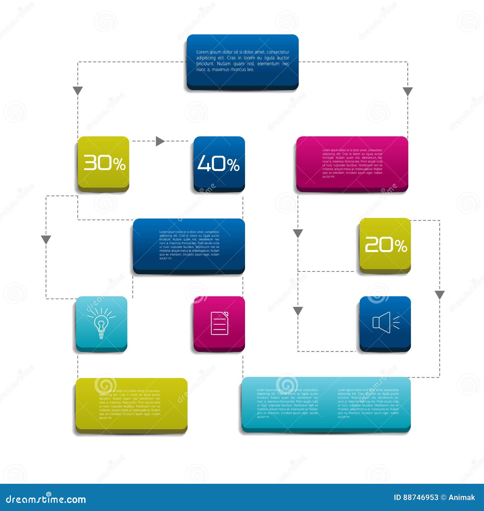 De Regeling Van De Stroomgrafiek De Elementen Van Infographics Vector ...