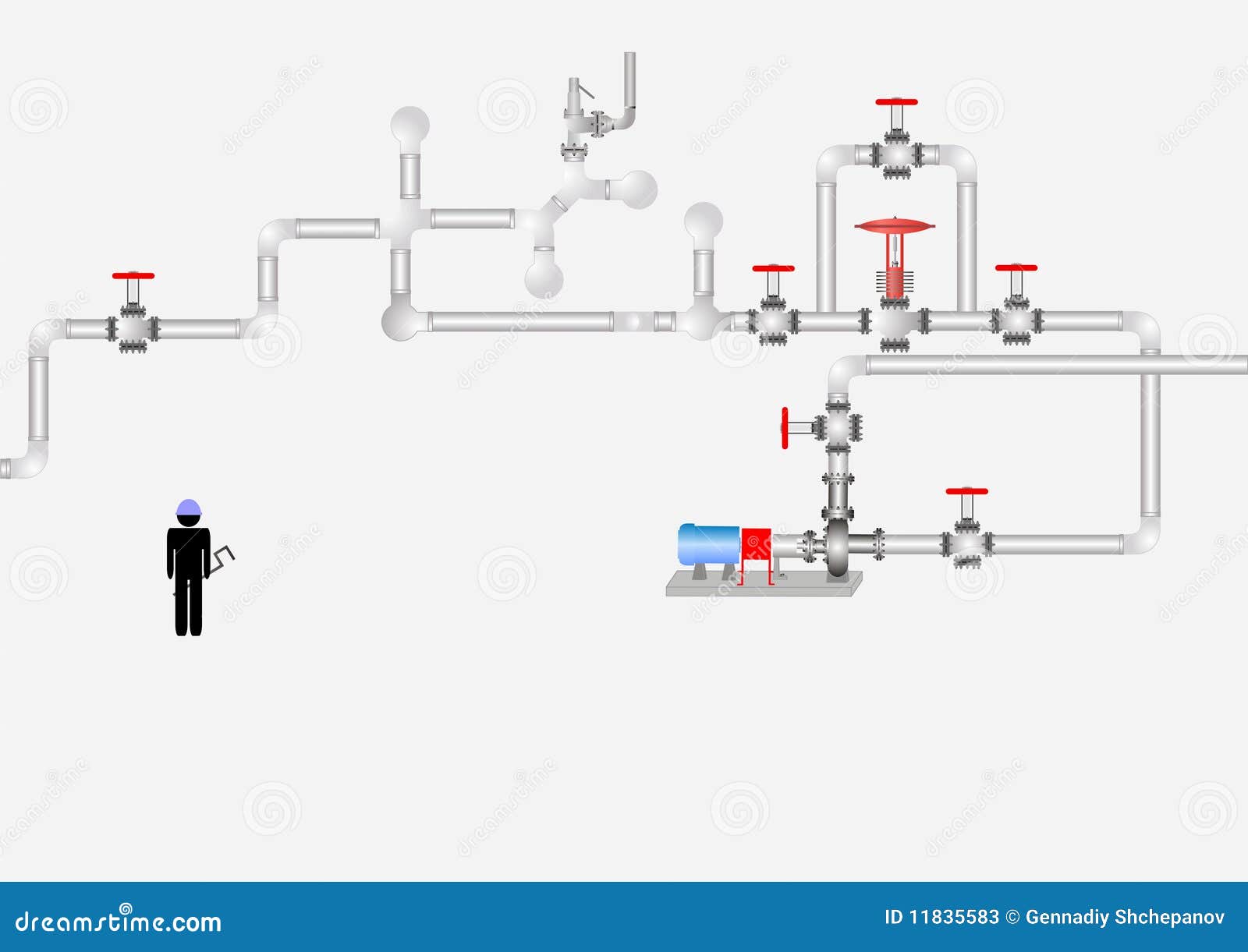 De Regelingstekening, De Pijpleiding Vector Illustratie - Illustration ...