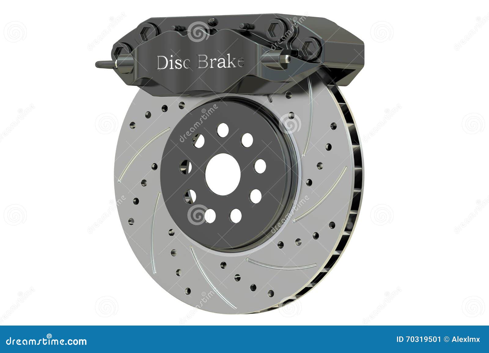 De Rem Van De Autoschijf En Beugel Het 3d Teruggeven Stock Illustratie ...