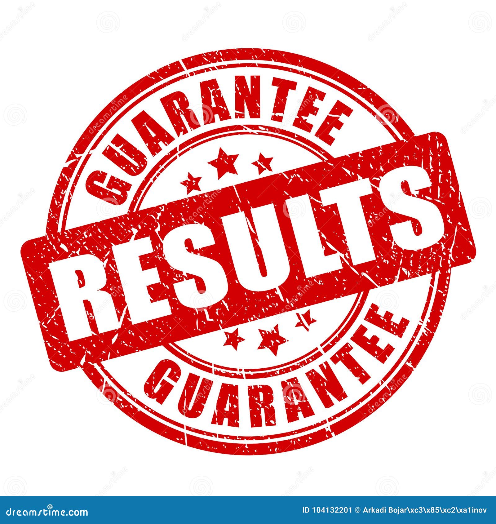 De Resultaten Waarborgen Vectorzegel Vector Illustratie - Illustration ...