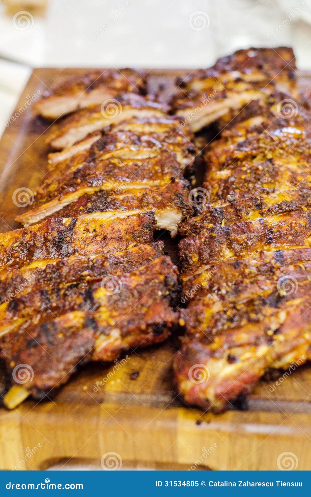 De Ribben Van Het Besnoeiingsvarkensvlees Stock Afbeelding - Image of ...