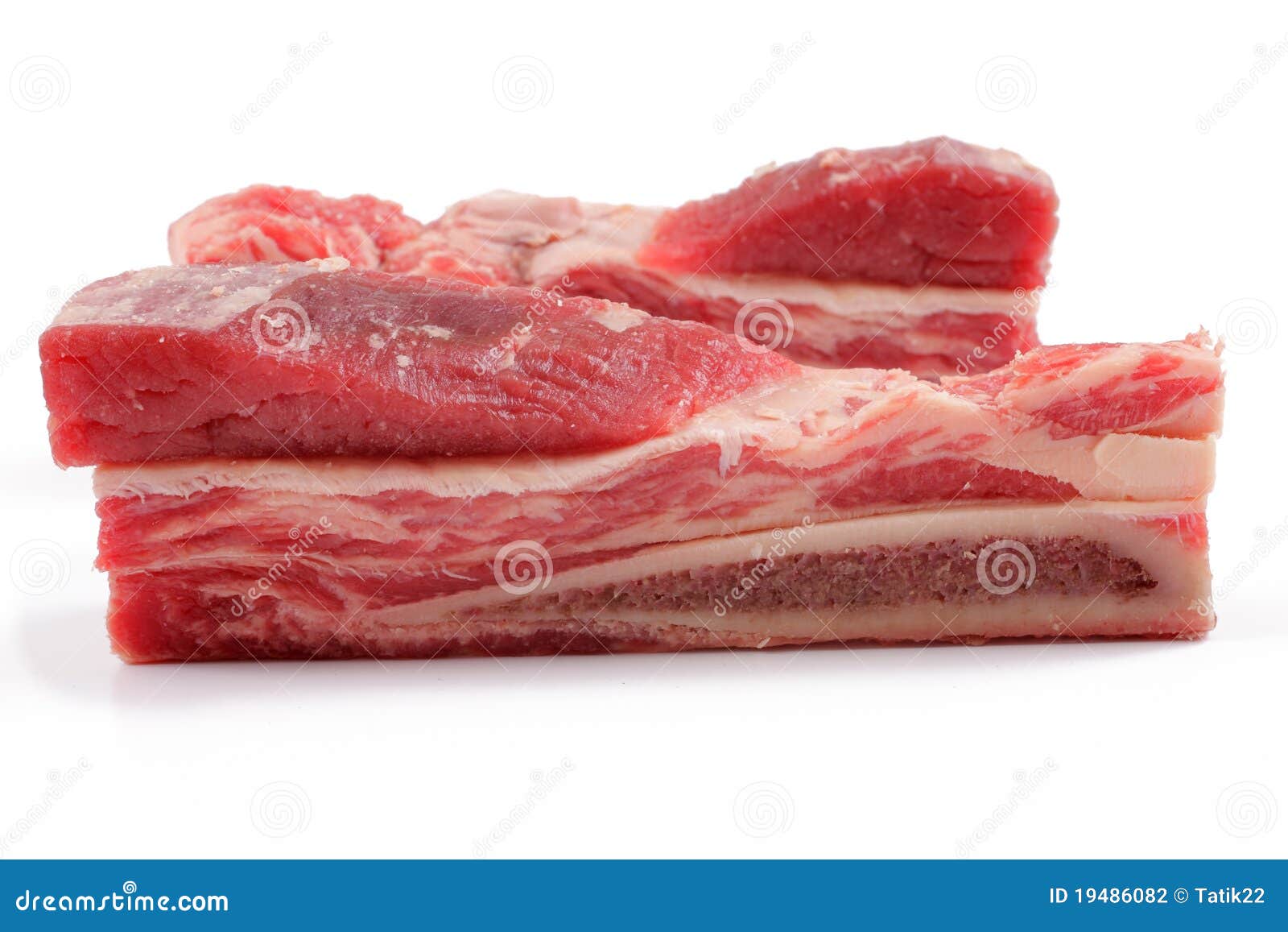 De Ribben Van Het Rundvlees, Over Wit Stock Foto - Image of houten ...