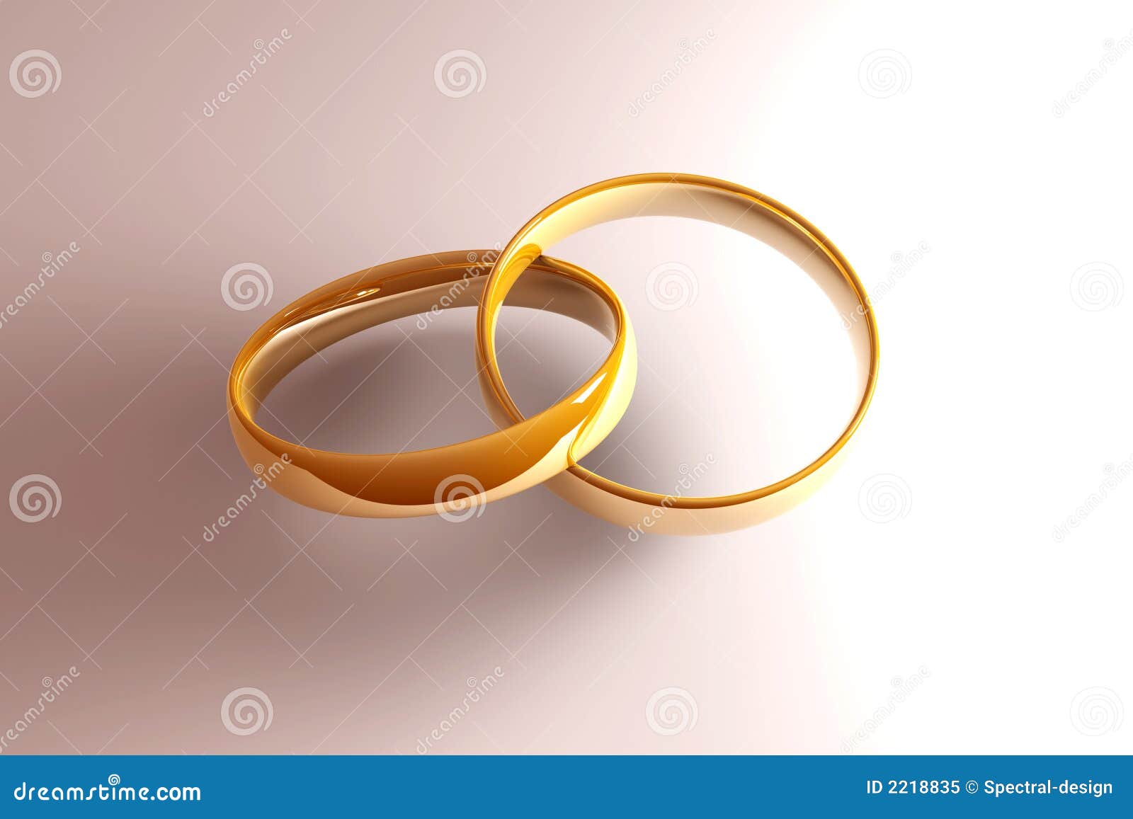 De Ringen Van De Gouden Bruiloft Stock Illustratie - Illustration of ...