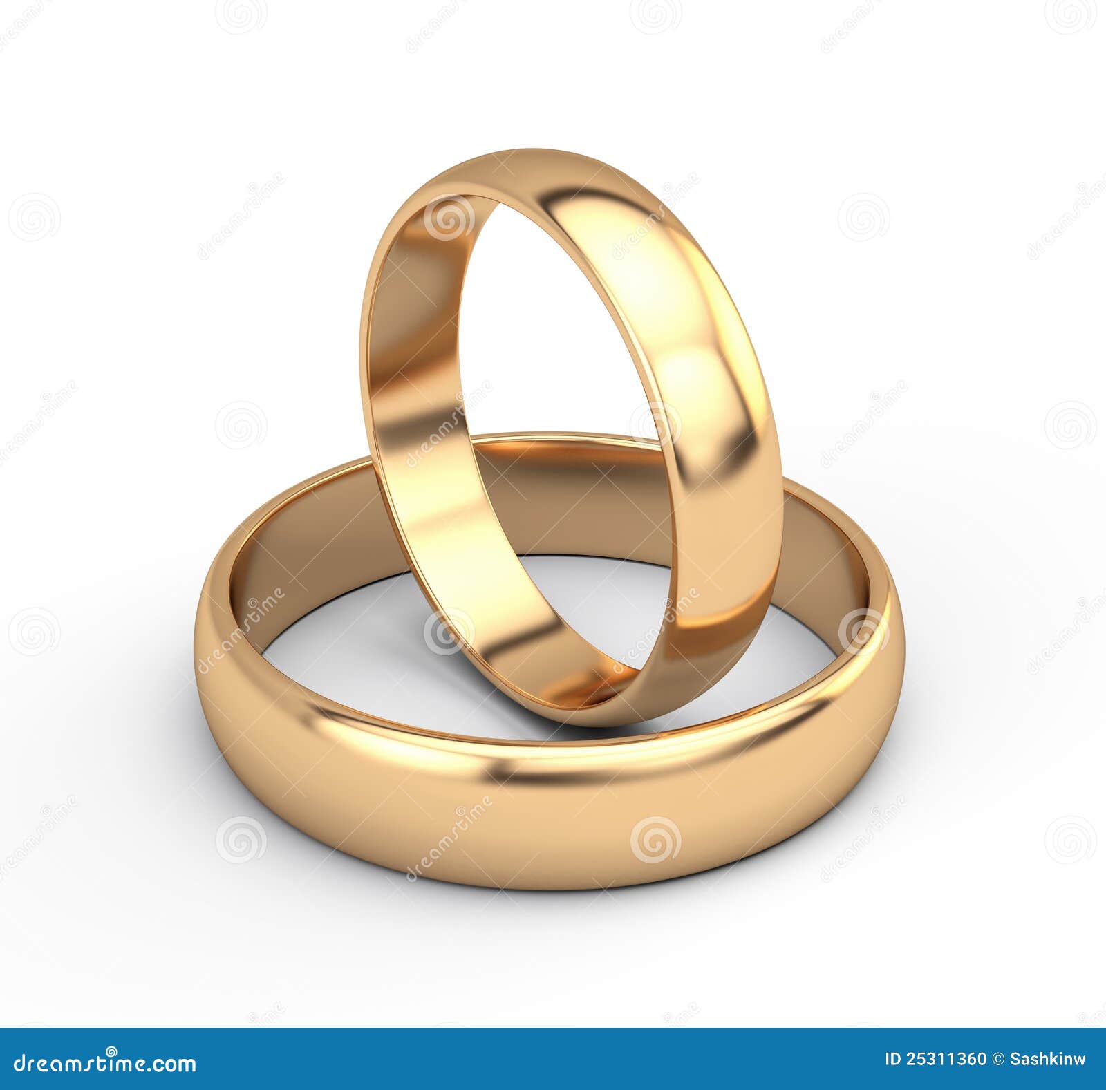 De Ringen Van De Gouden Bruiloft Stock Illustratie - Illustration of ...