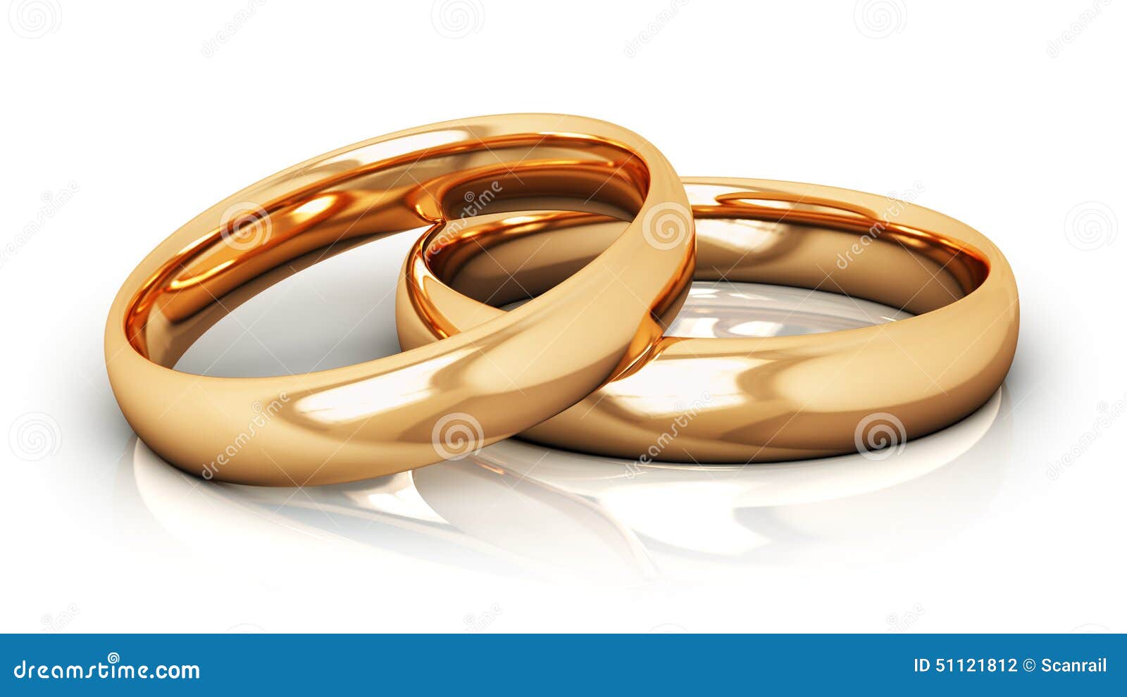 De Ringen Van De Gouden Bruiloft Stock Illustratie - Illustration of ...