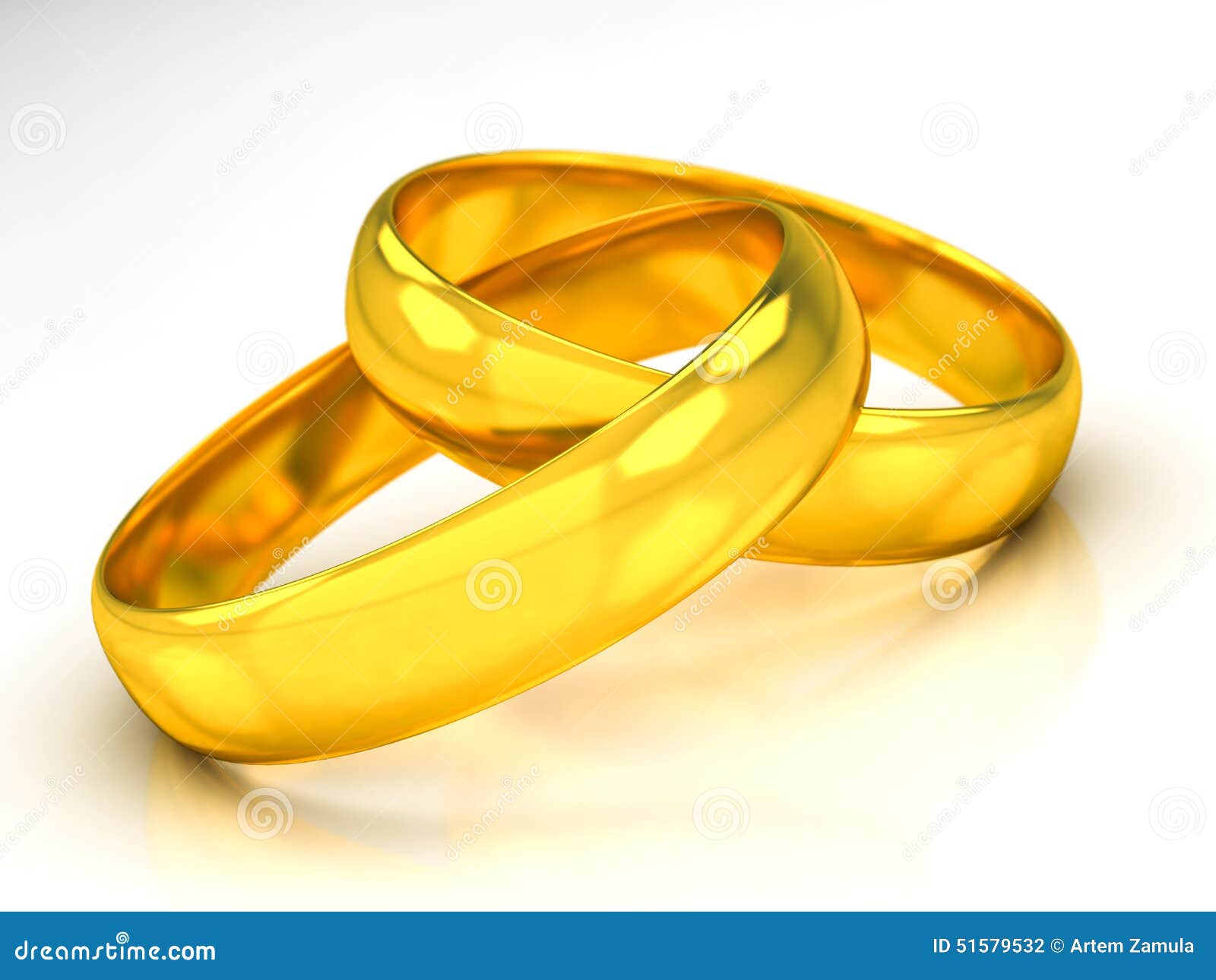 De Ringen Van De Gouden Bruiloft Stock Illustratie - Illustration of ...