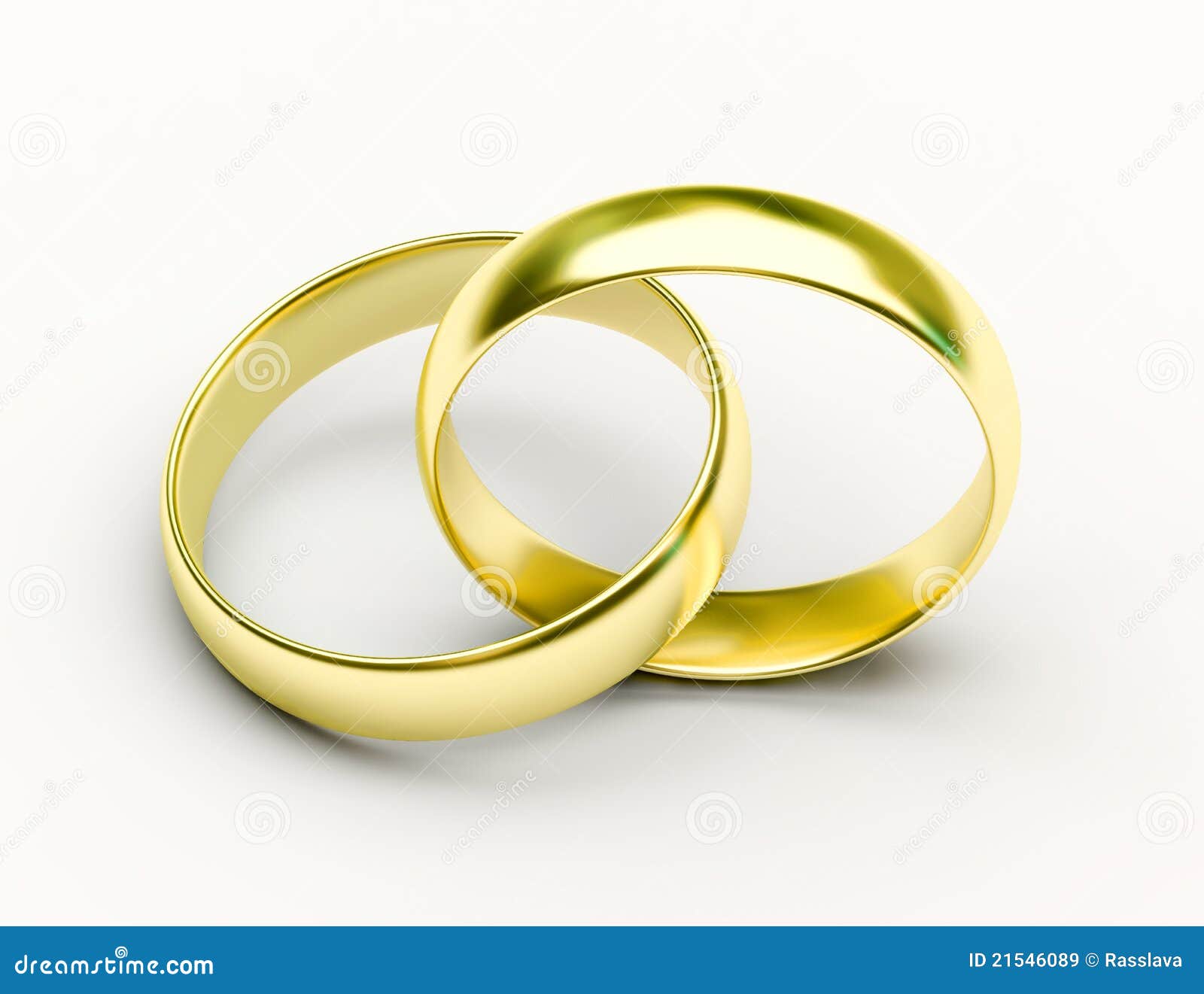 De Ringen Van De Gouden Bruiloft Op Witte Achtergrond Stock Illustratie ...