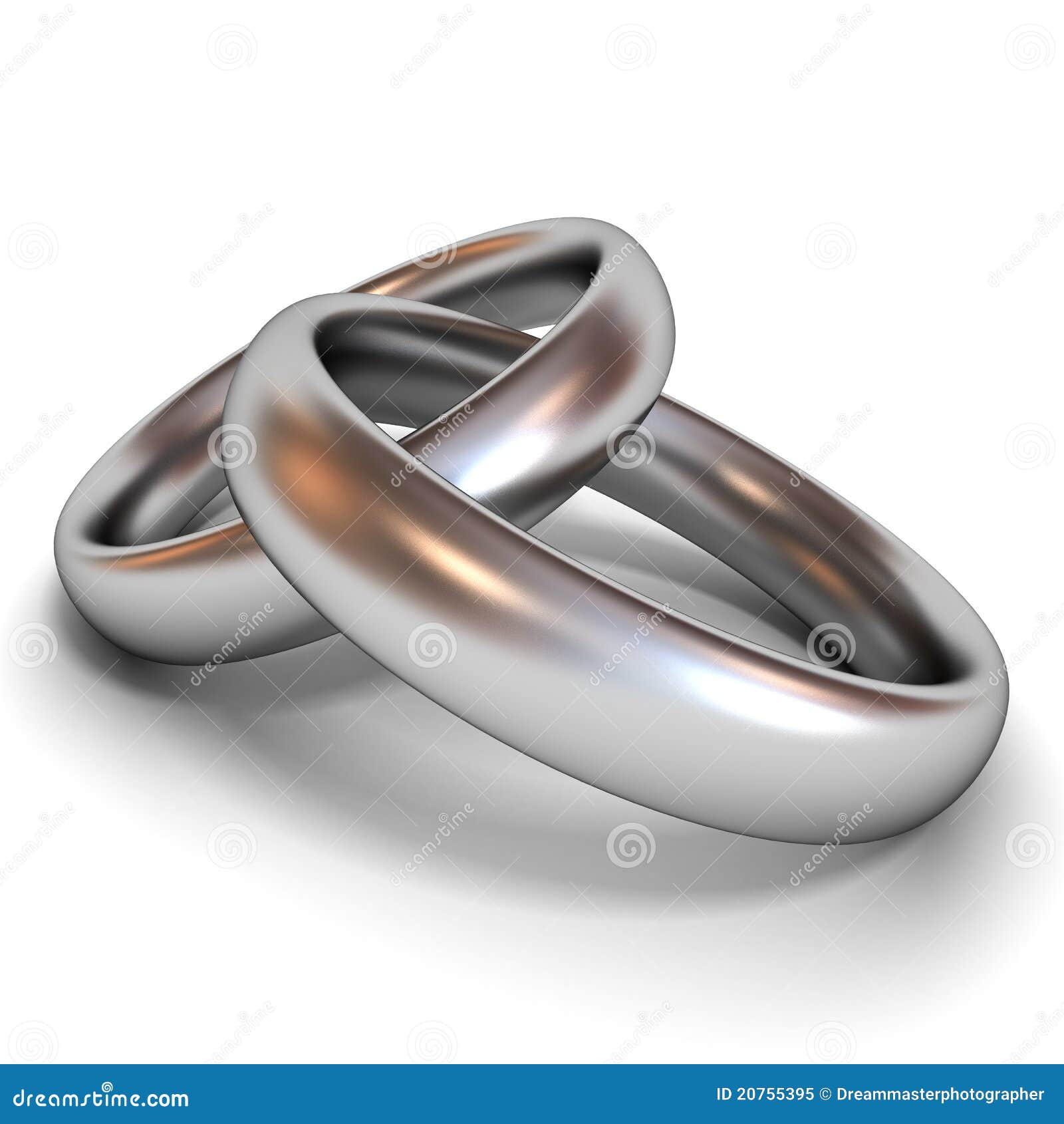 De Ringen Van De Zilveren Bruiloft Stock Illustratie - Illustration of ...