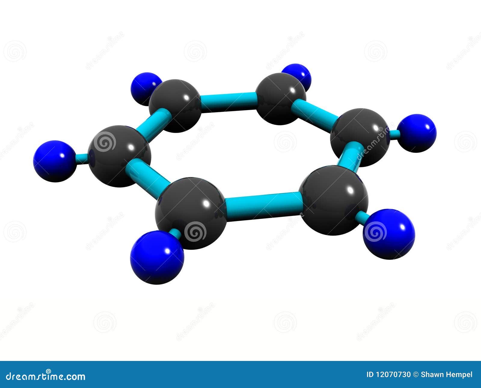 De Ringsmolecule Van Het Benzol Stock Illustratie - Illustration of ...