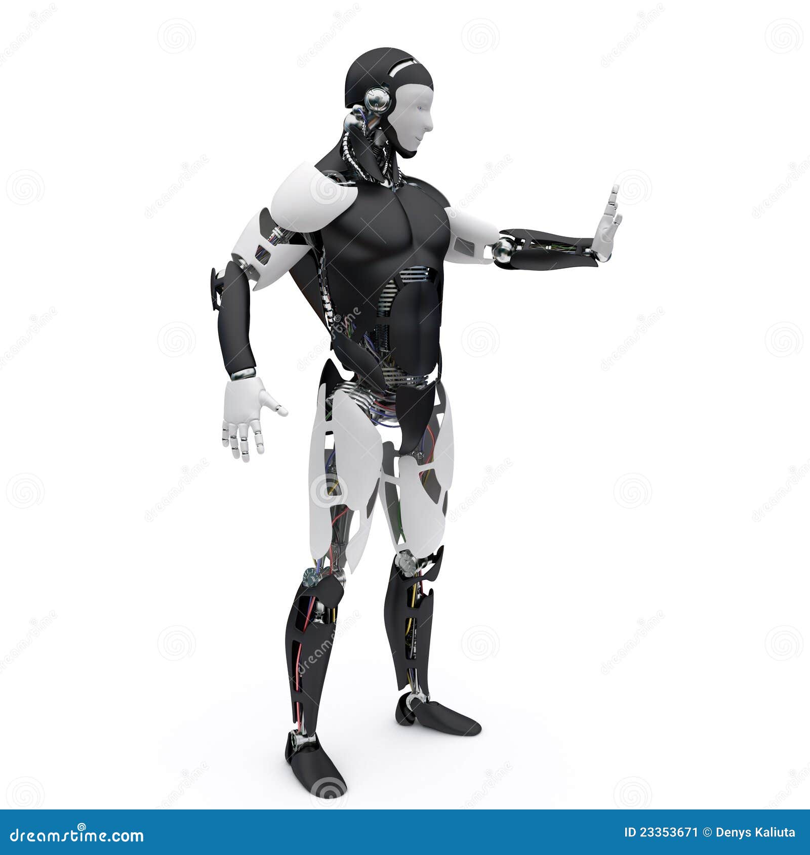 De robot zegt einde stock illustratie. Illustration of stilstand - 23353671