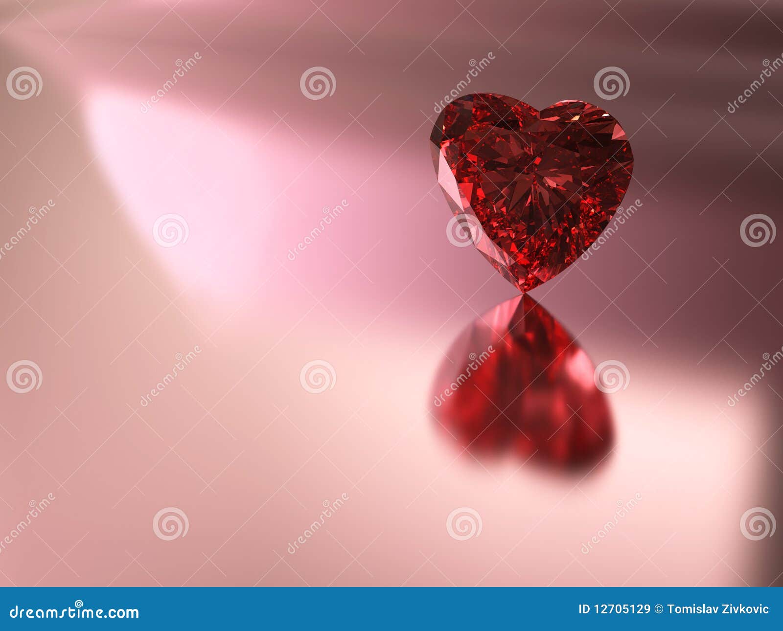 De Rode Diamant Van De Hartvorm Stock Illustratie - Illustration of ...